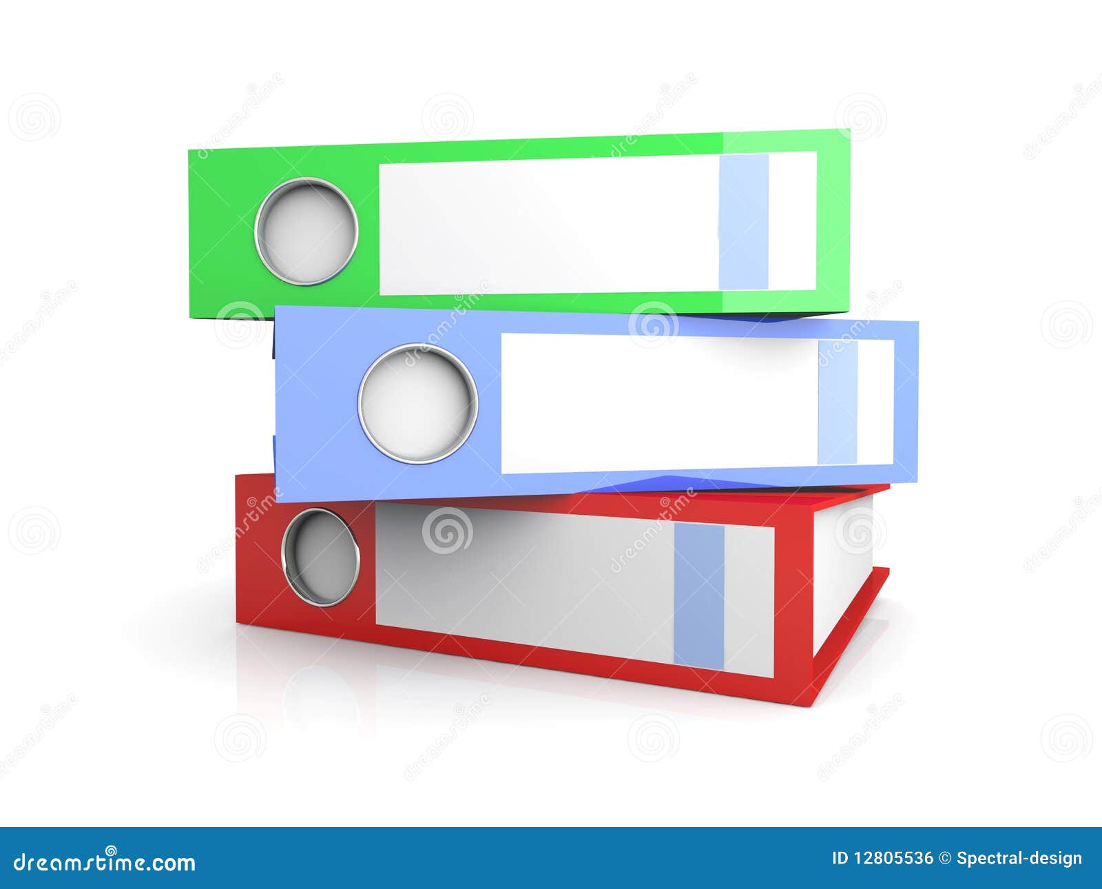 Three Folders stock illustration. Illustration of data - 12805536