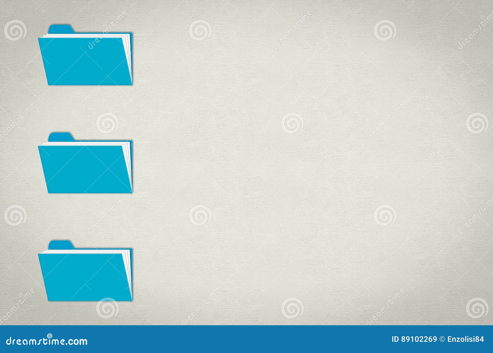 Three folders of computer stock illustration. Illustration of internet ...