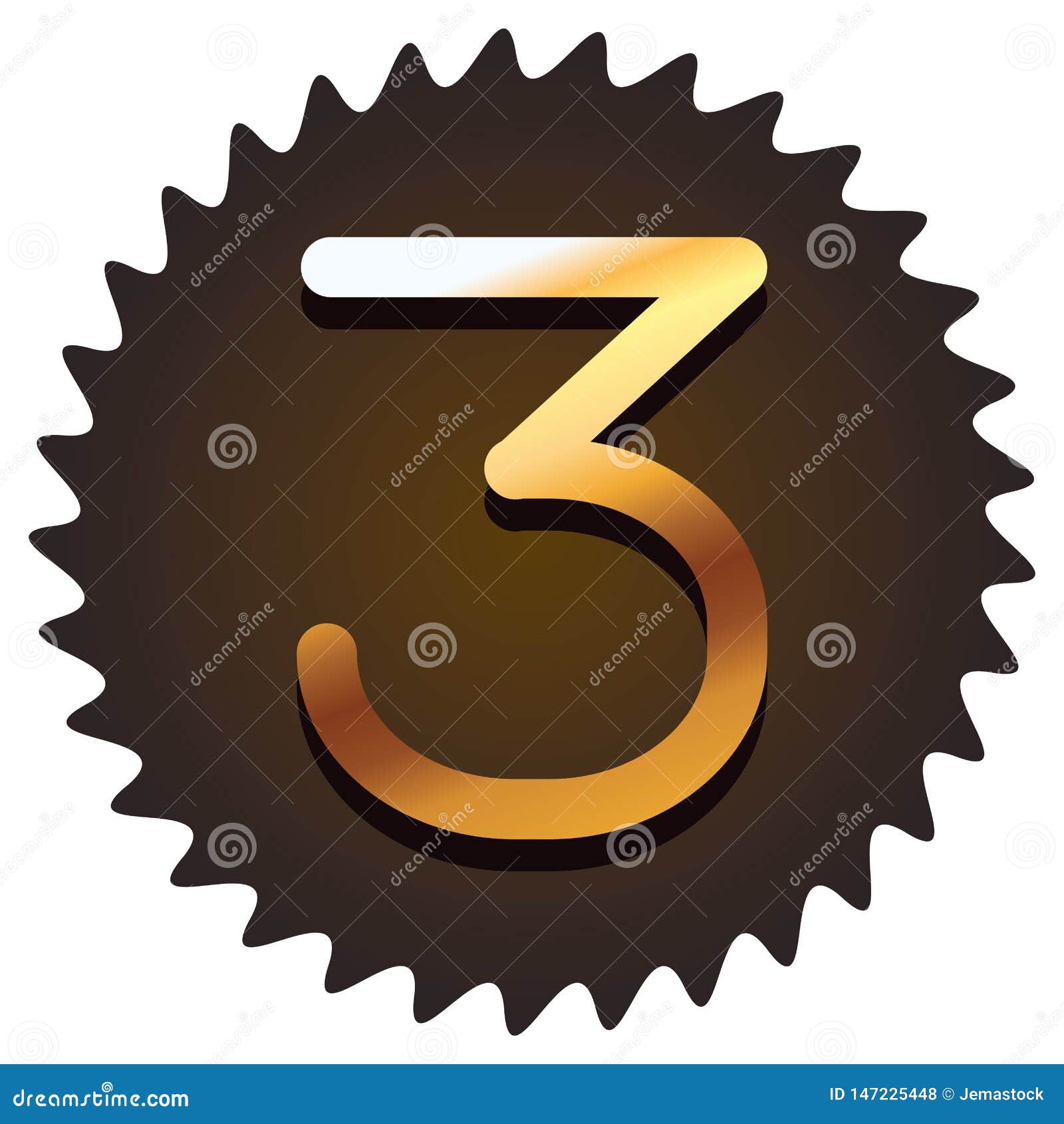 Three font number stock vector. Illustration of exclusive - 147225448