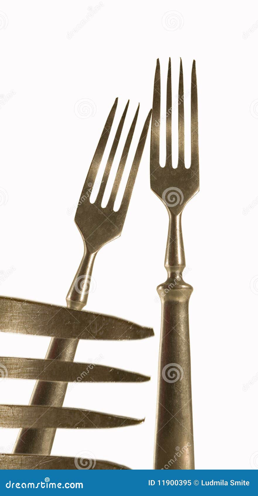 Three forks. stock image. Image of third, crossing, white - 11900395