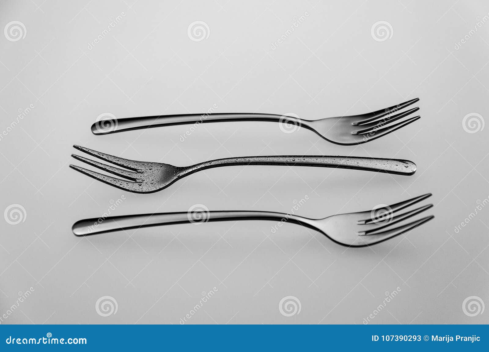 Three forks stock image. Image of dessert, small, nsilver - 107390293