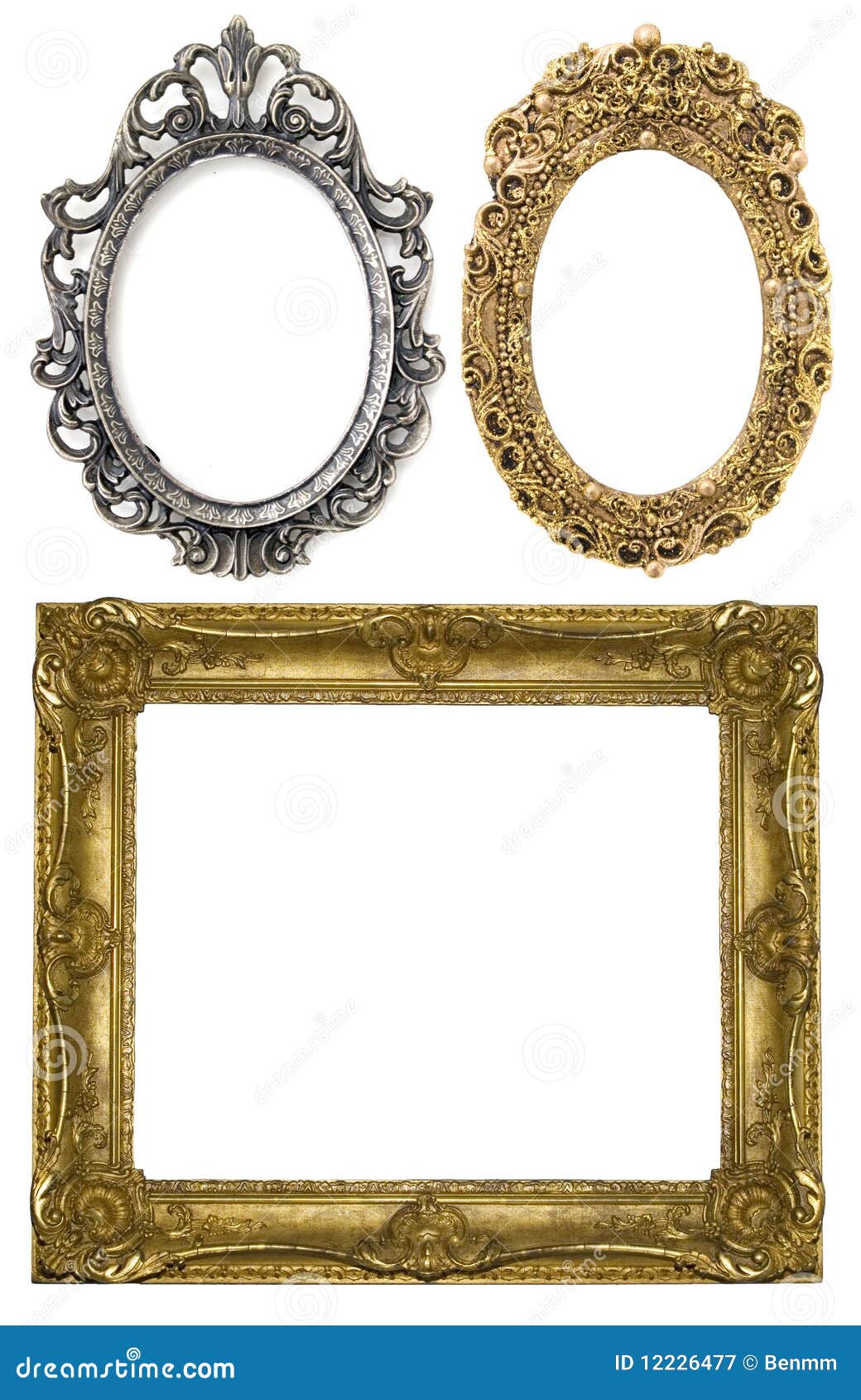 Three frames stock image. Image of edge, floral, aged - 12226477