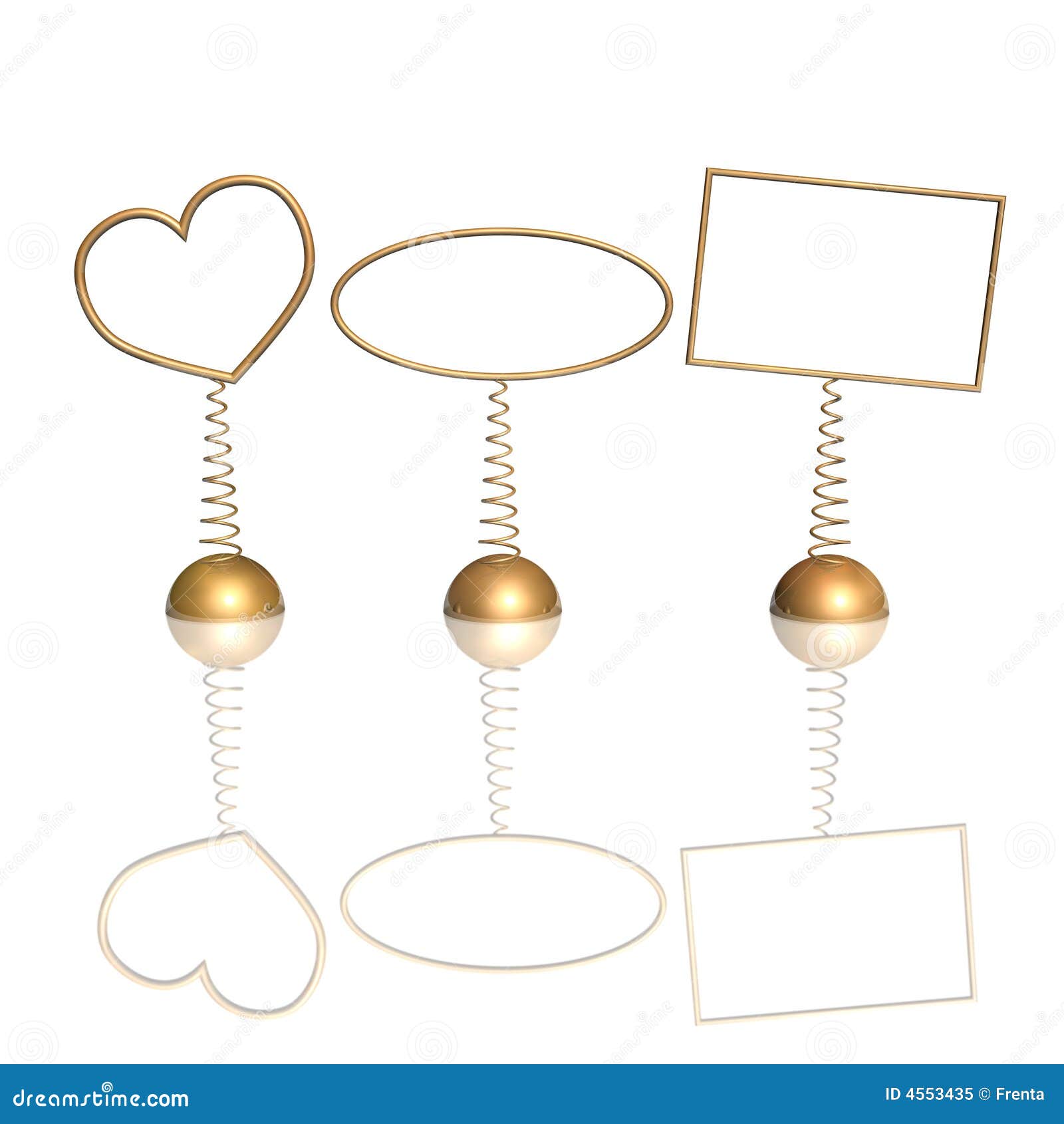 Three Frames on Gold Springs Stock Illustration - Illustration of ...
