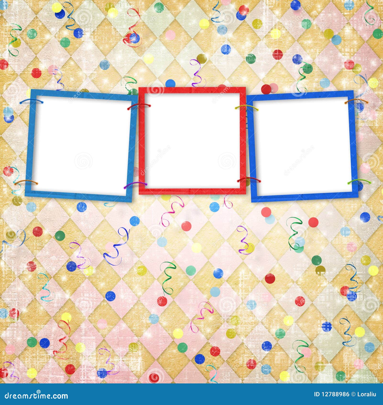 Three frames for photos stock illustration. Illustration of background ...