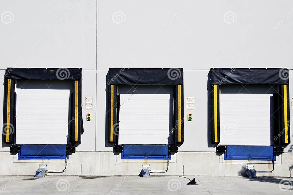 Three freight doors stock photo. Image of unload, transportation - 10937940