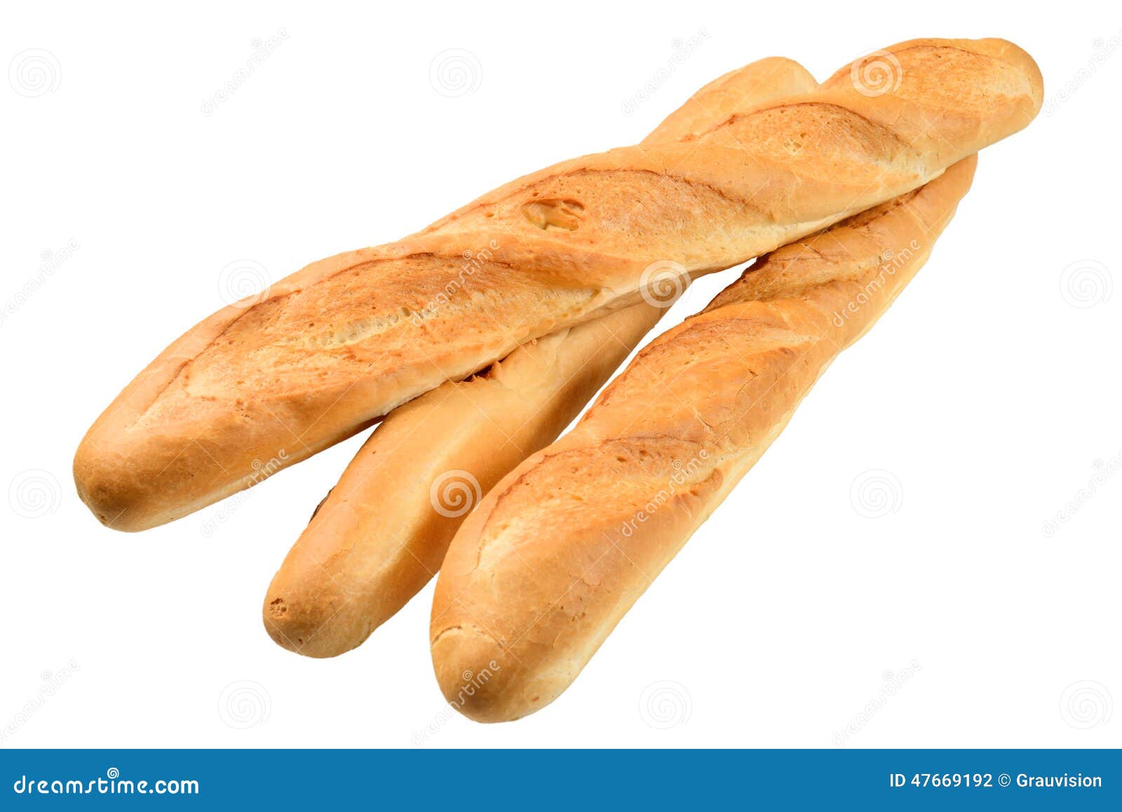 Three French baguette stock photo. Image of white, baguette - 47669192