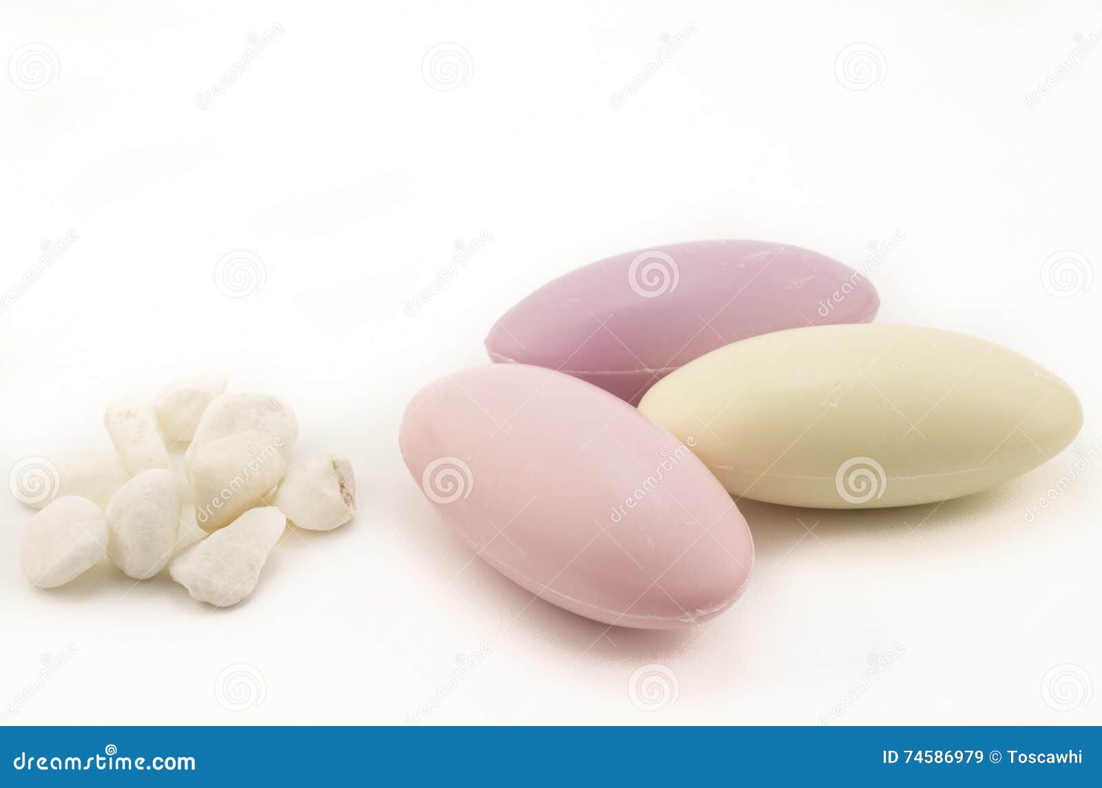 Three French pebble soaps stock image. Image of french - 74586979
