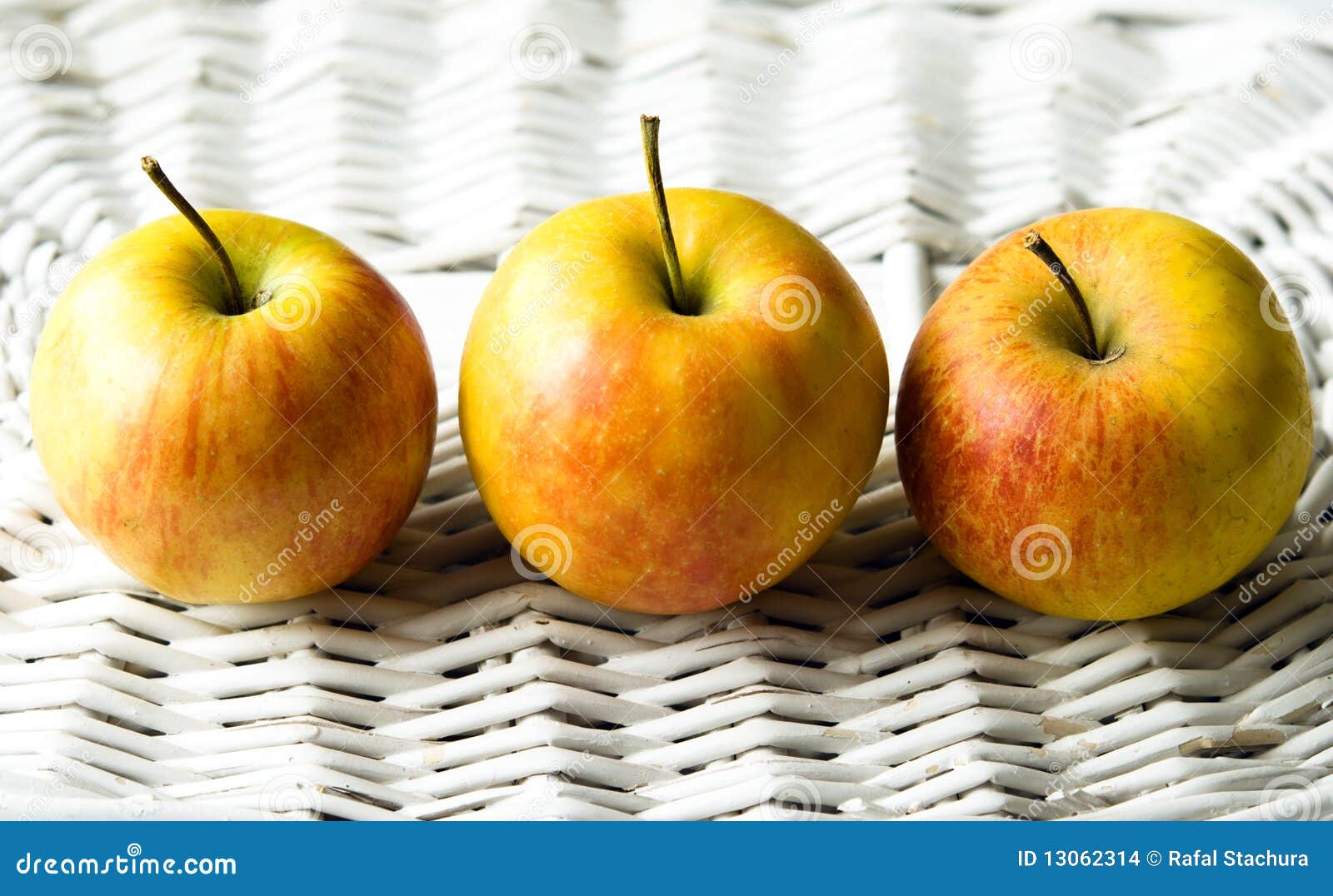Three Fresh Apples stock photo. Image of three, vitamin - 13062314