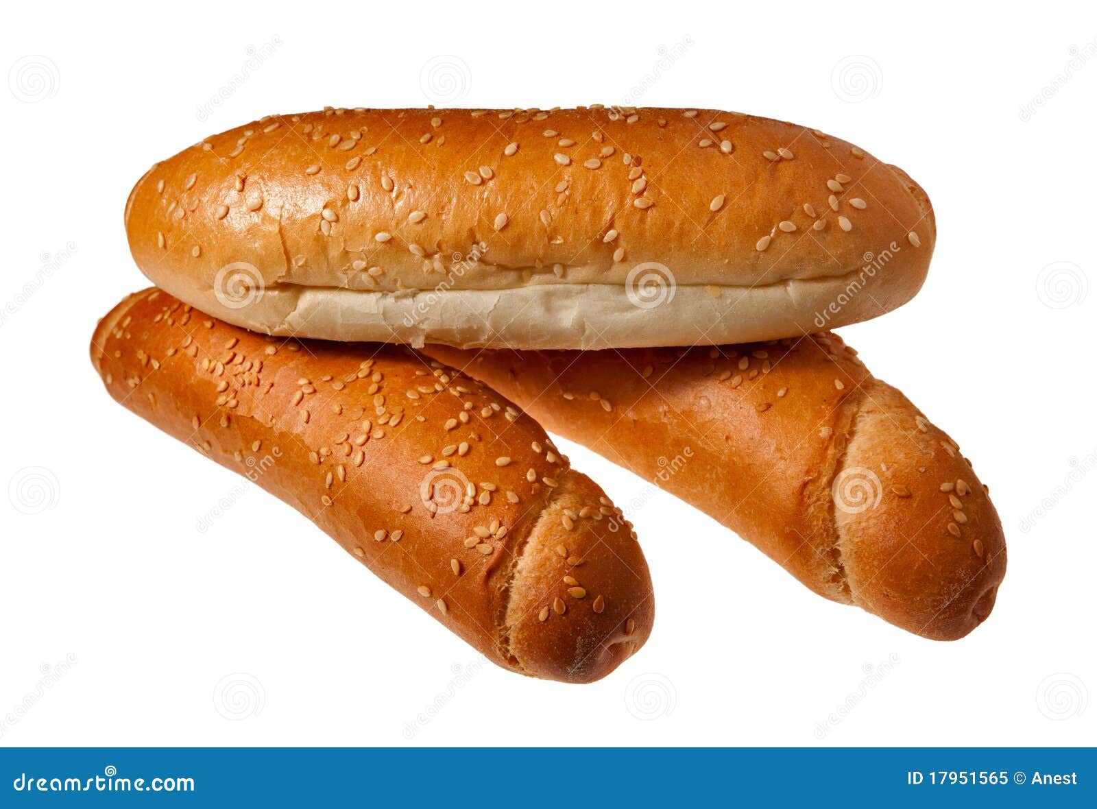 Three fresh buns stock image. Image of bakery, isolated - 17951565