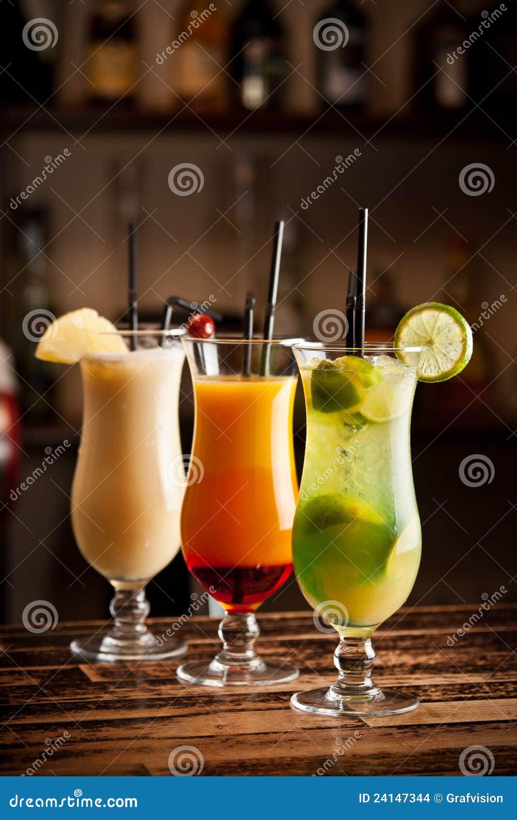 Three fresh cocktails stock photo. Image of produce, alcoholic - 24147344