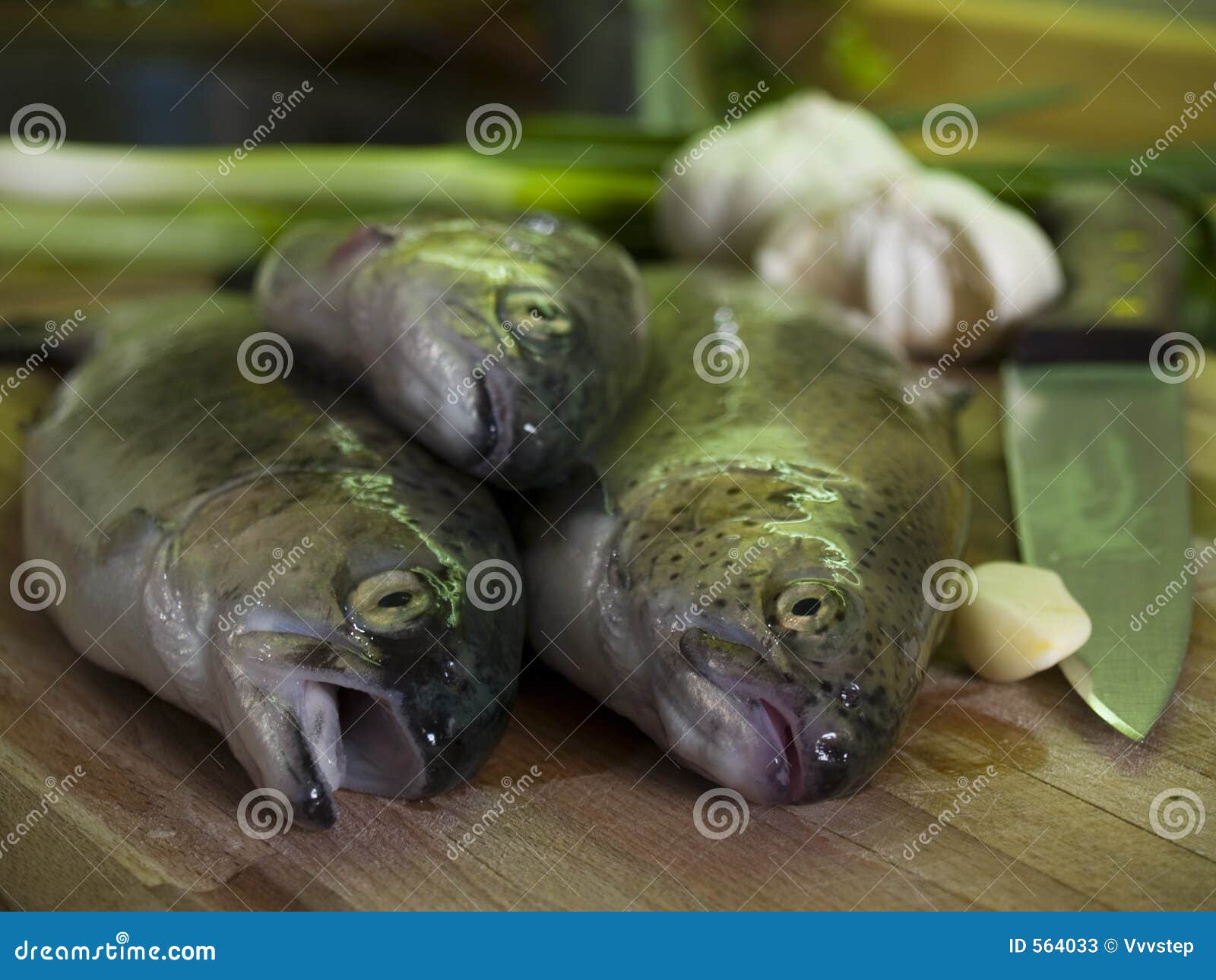 Three Fresh Fishes Picture. Image: 564033