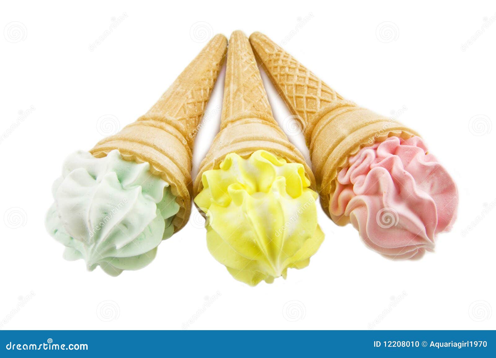 Three fresh ice creams stock photo. Image of summer, refreshment - 12208010