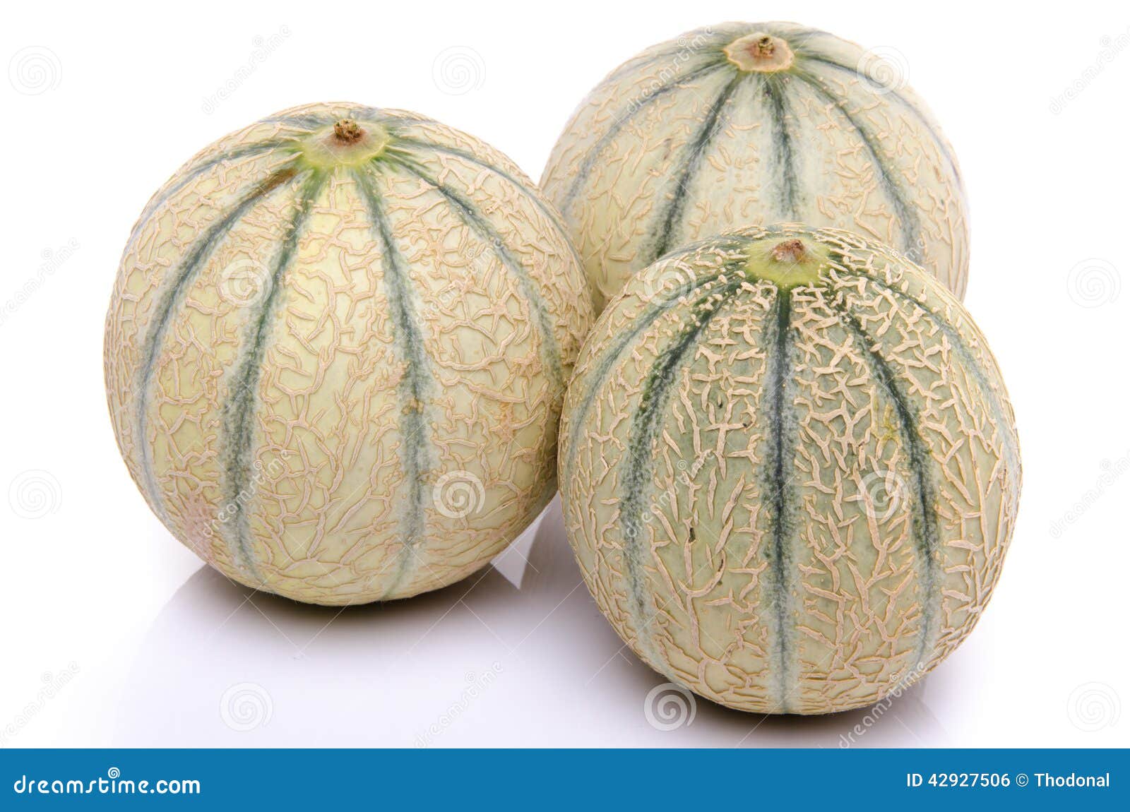 Three fresh melons stock photo. Image of sweet, freshness - 42927506