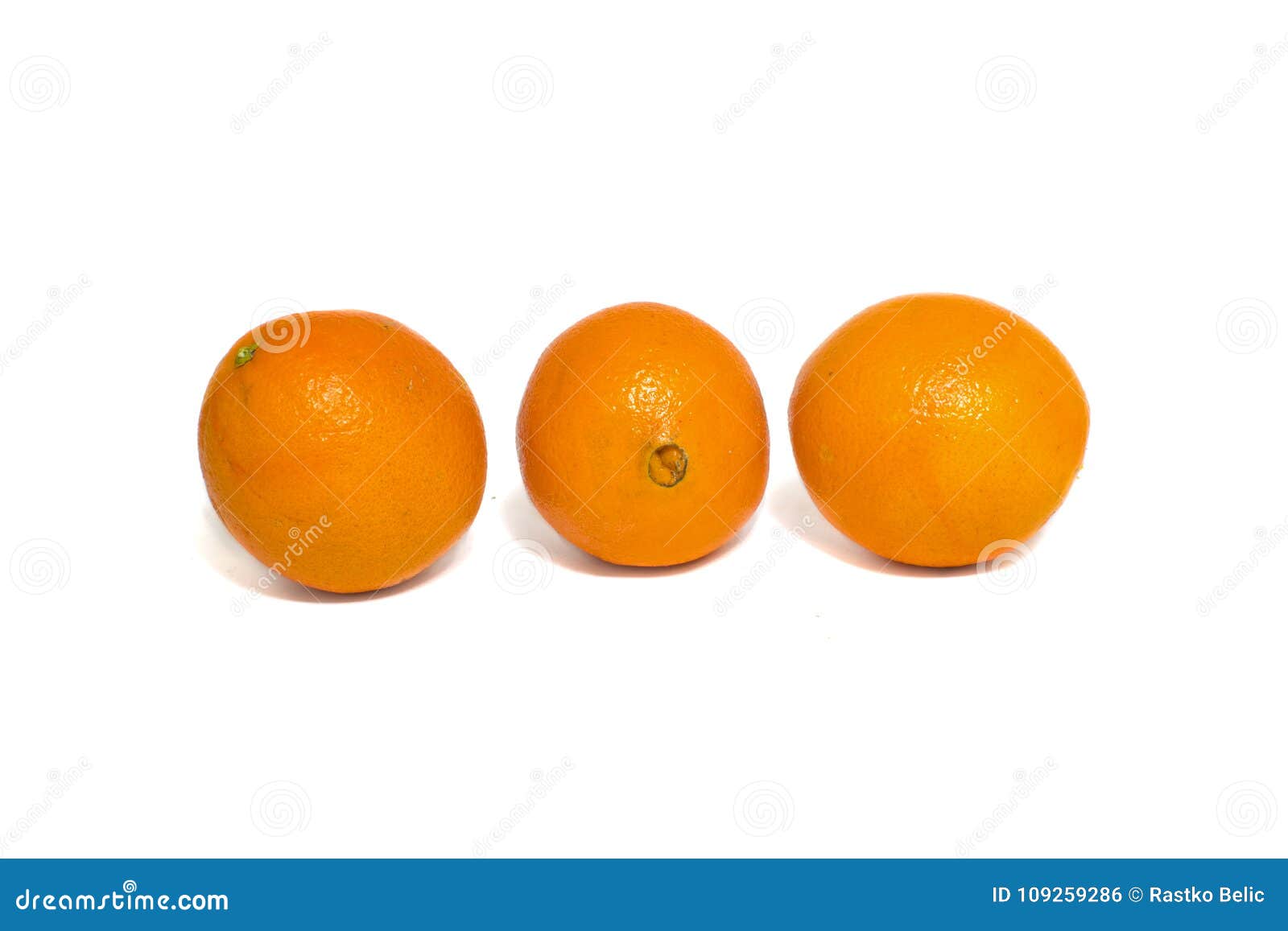 Three Fresh Oranges Isolated on White Background Stock Photo - Image of ...