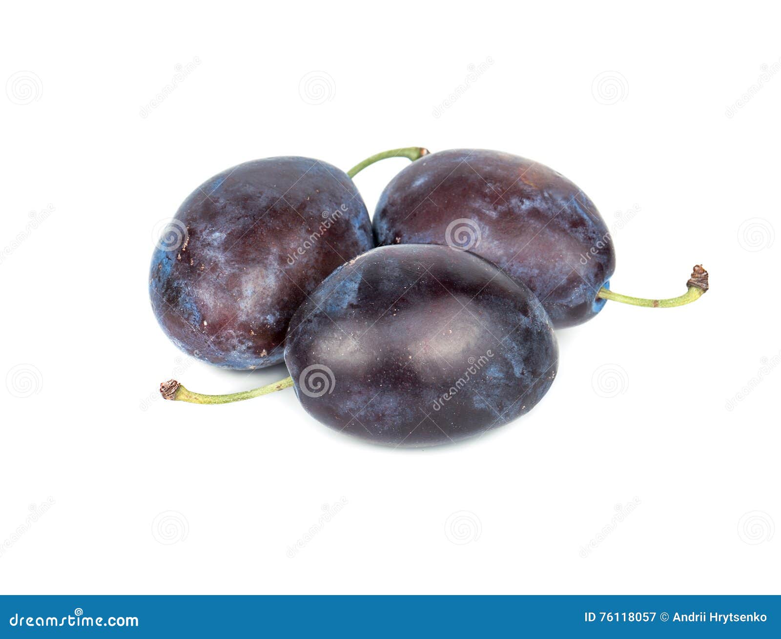 Three fresh plums stock image. Image of berry, gourmet - 76118057