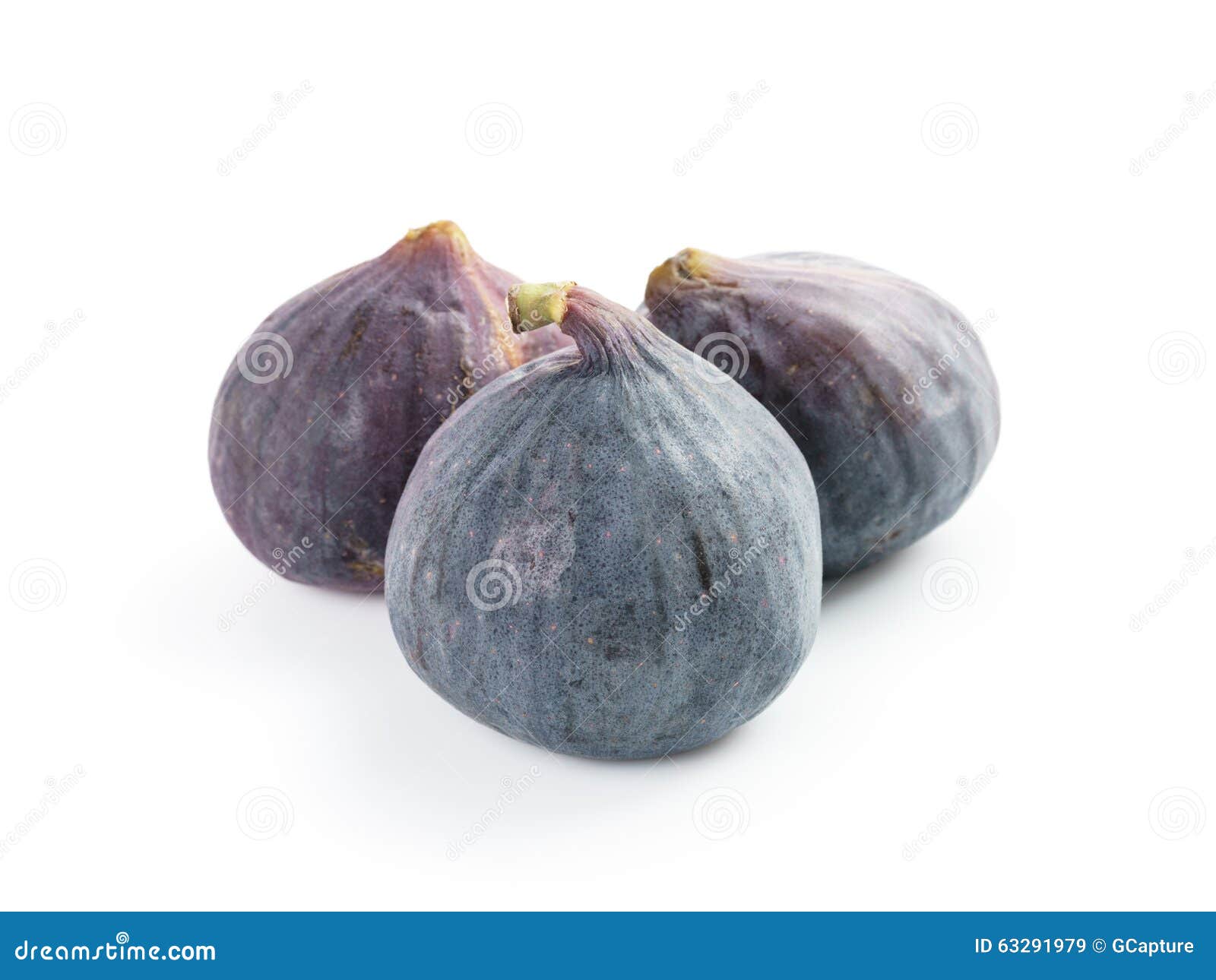 Three Fresh Ripe Figs Isolated on White Stock Image - Image of closeup ...