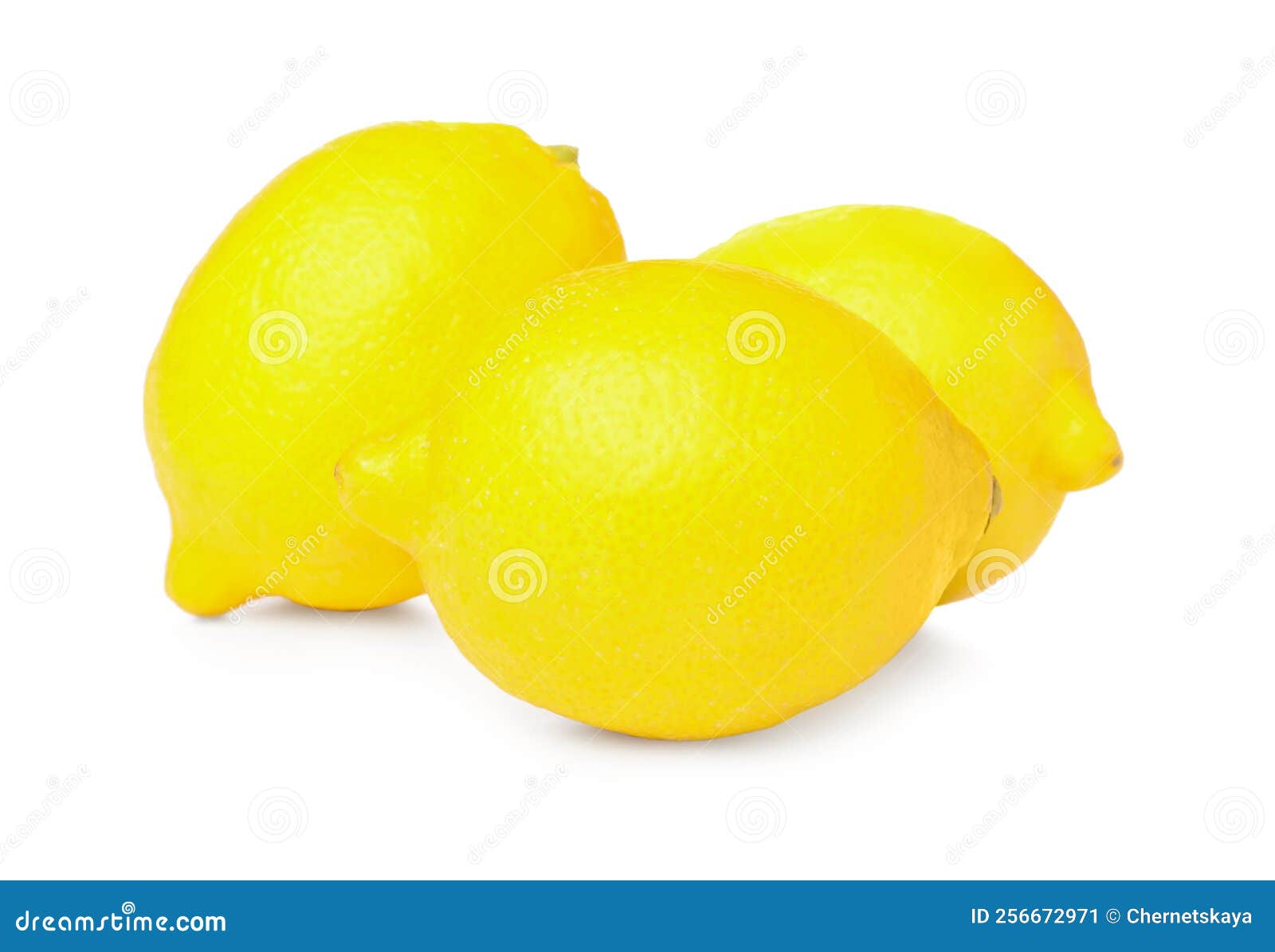 Three Fresh Ripe Lemons Isolated on White Stock Image - Image of citron ...