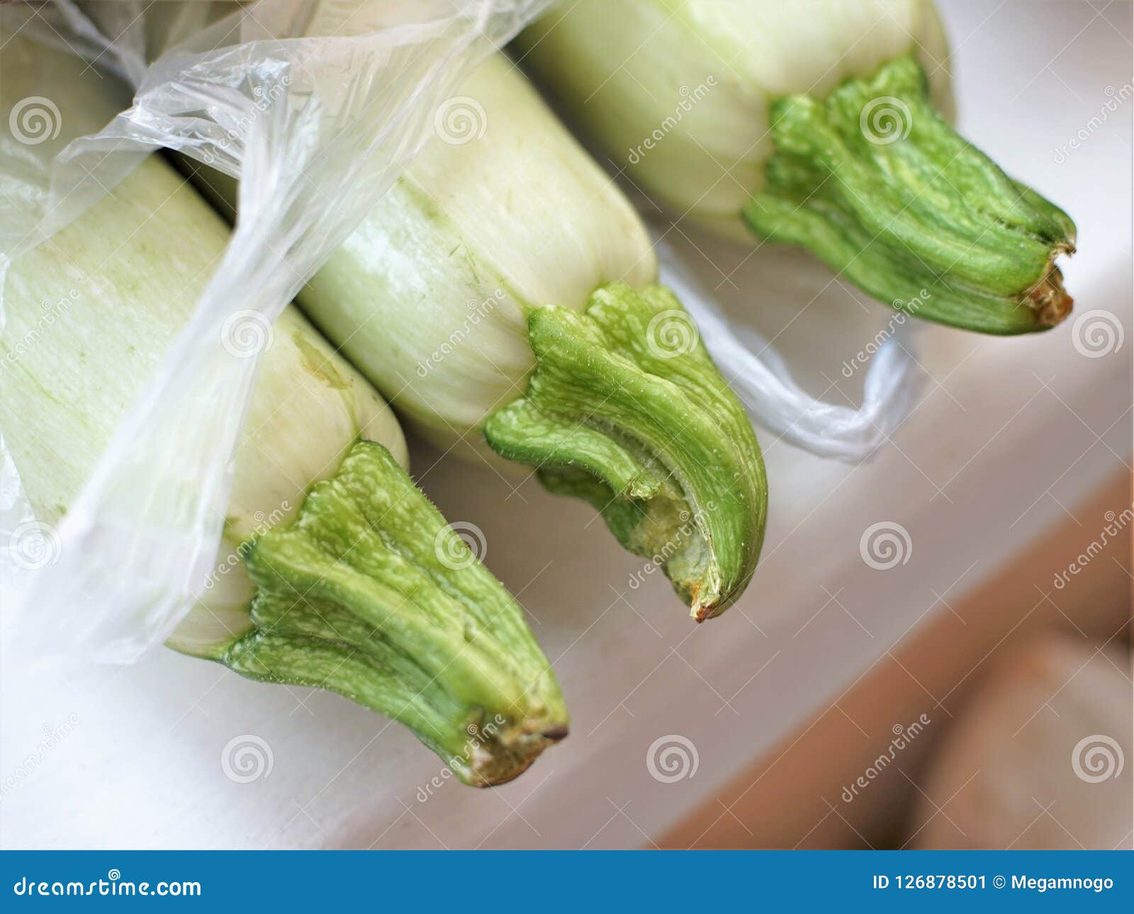 Three Fresh Vegetable Marrow Lies on Windowsill. Closeup, Top View ...