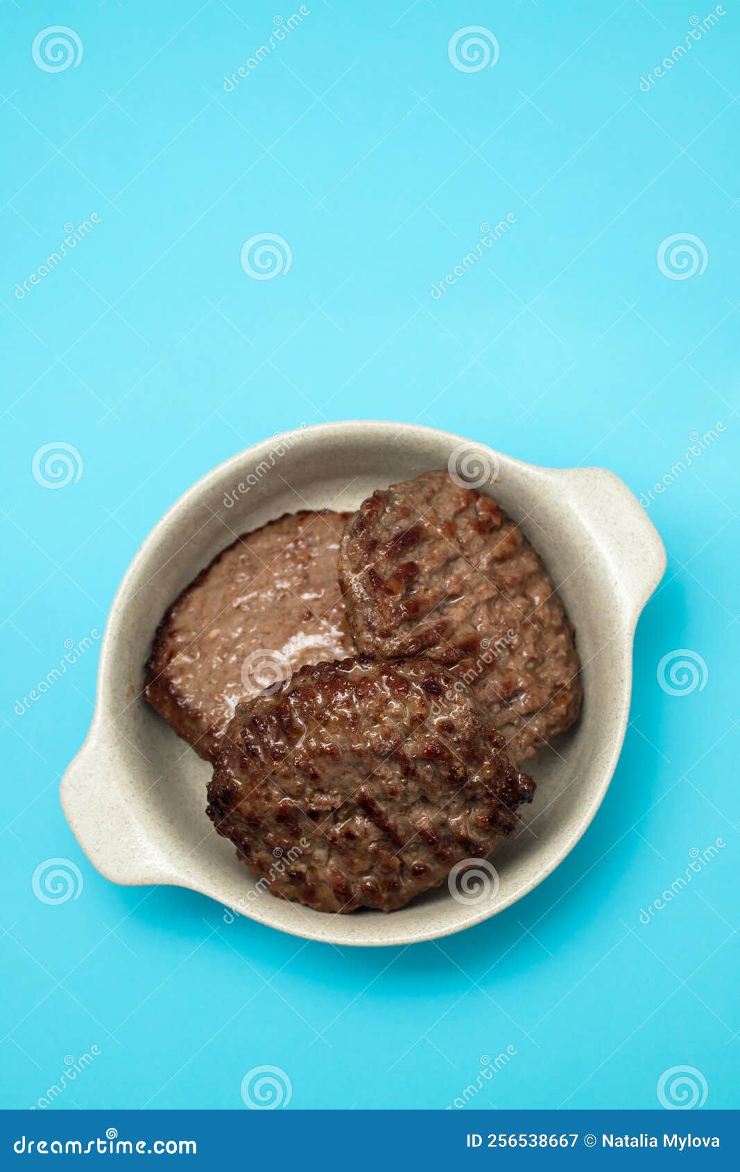 Three Fried Ground Meat in Light Brown Bowl Stock Image - Image of ...
