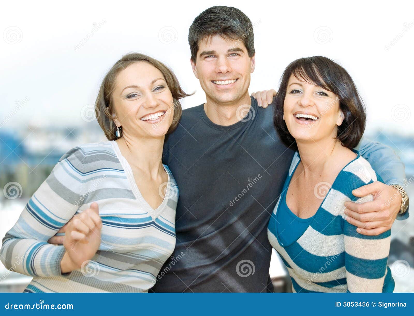 Three friends 1 stock photo. Image of embrace, faith, community - 5053456