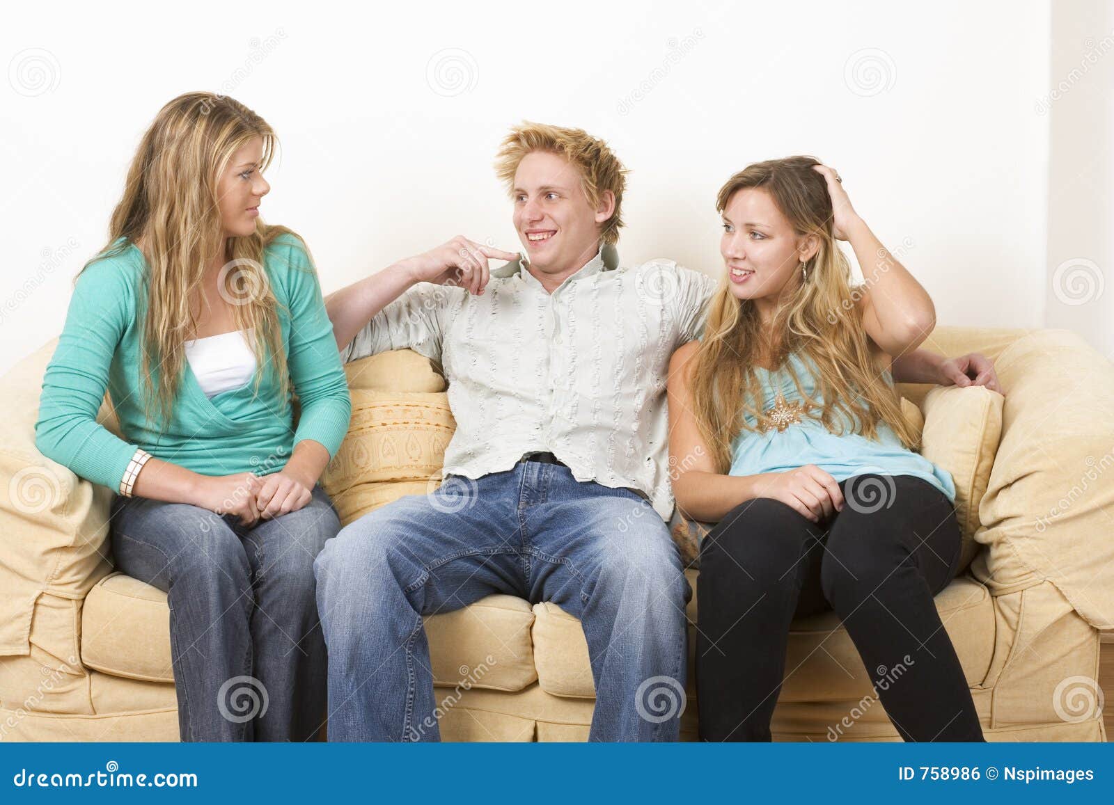 Three friends 1 stock photo. Image of happiness, daytime - 758986