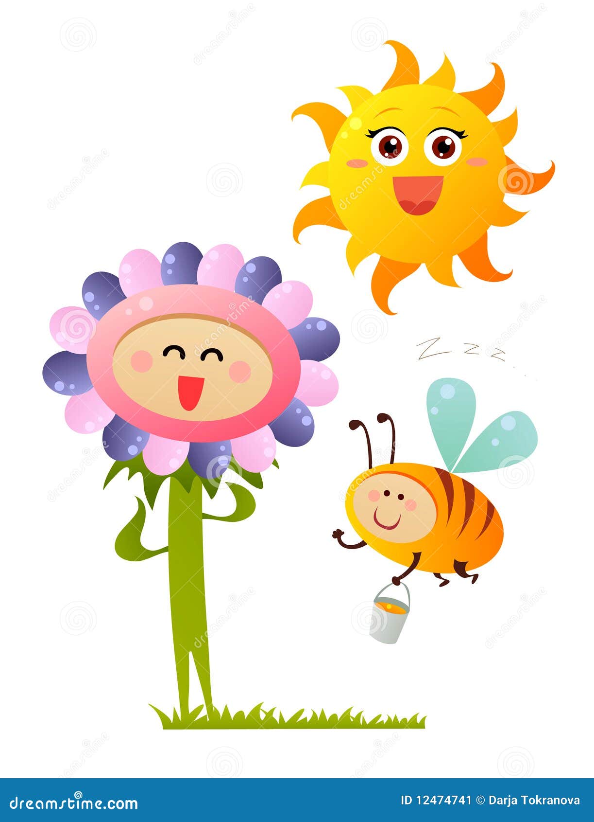 Three friends stock vector. Illustration of colorful - 12474741