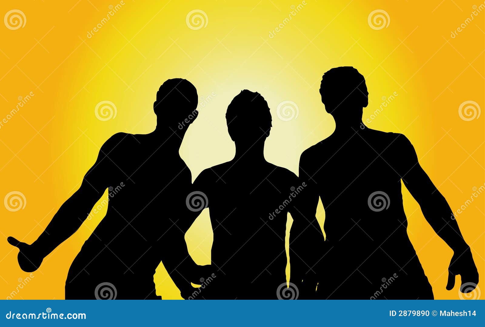 Three Friends stock illustration. Illustration of gather - 2879890