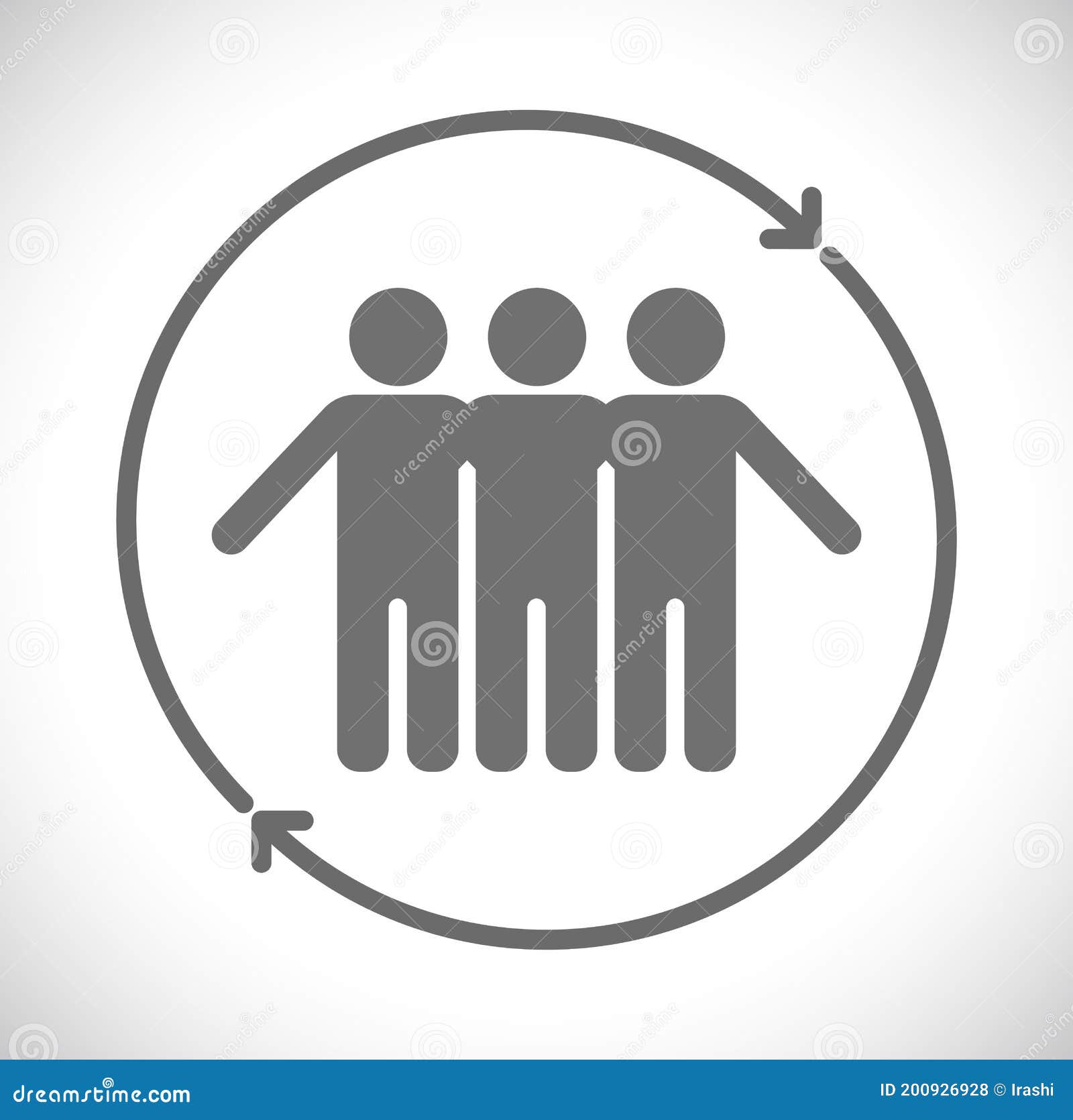 Friends concept icon stock vector. Illustration of arrow - 200926928