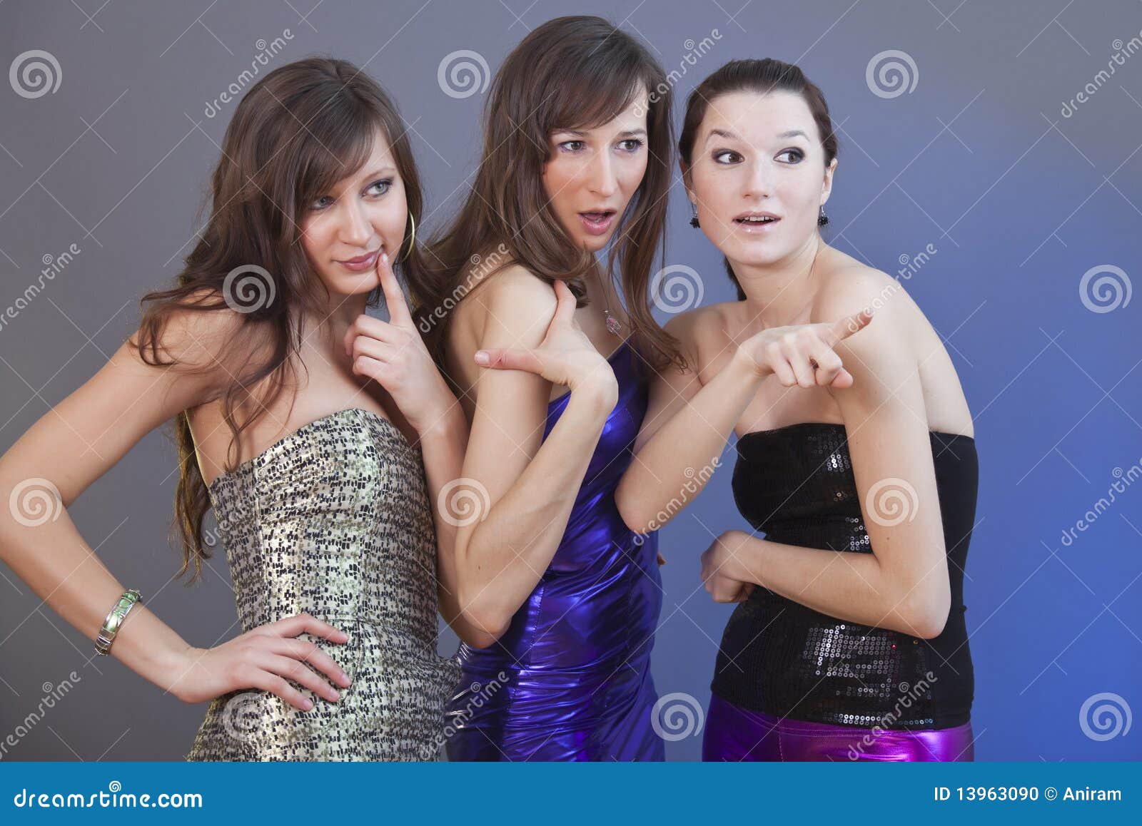 Three friends discussing stock photo. Image of attractive - 13963090