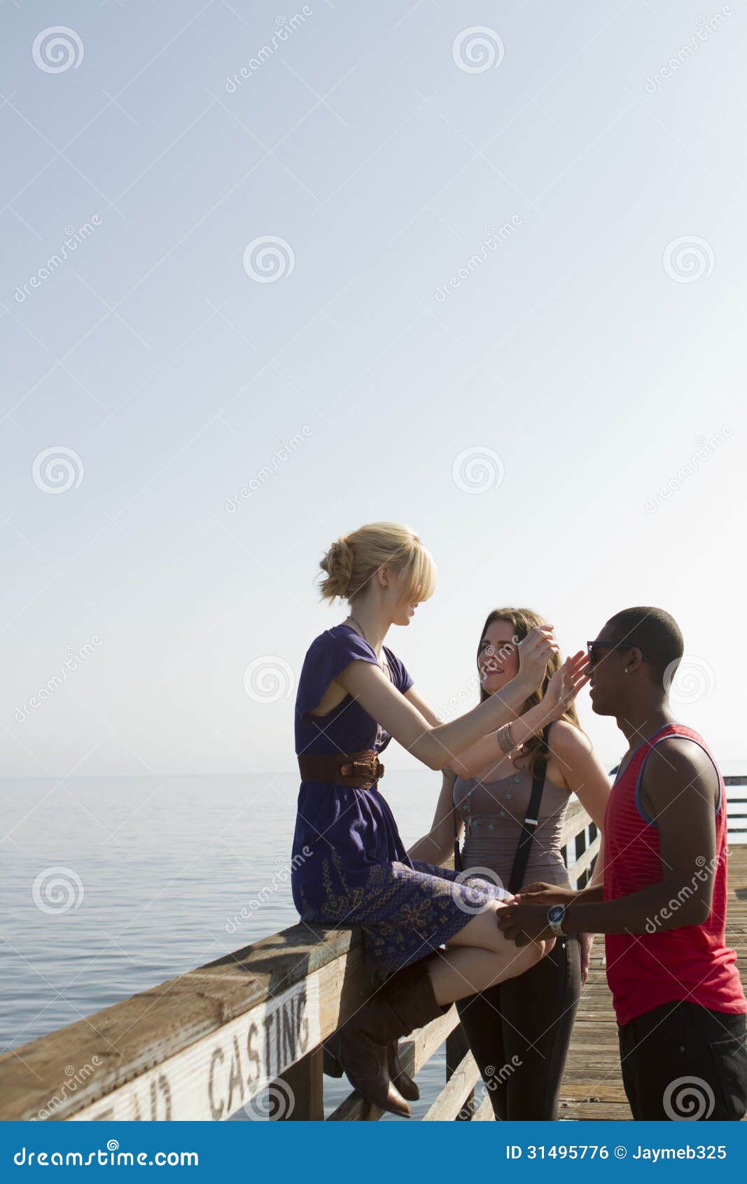 Three Friends stock photo. Image of active, models, blonde - 31495776