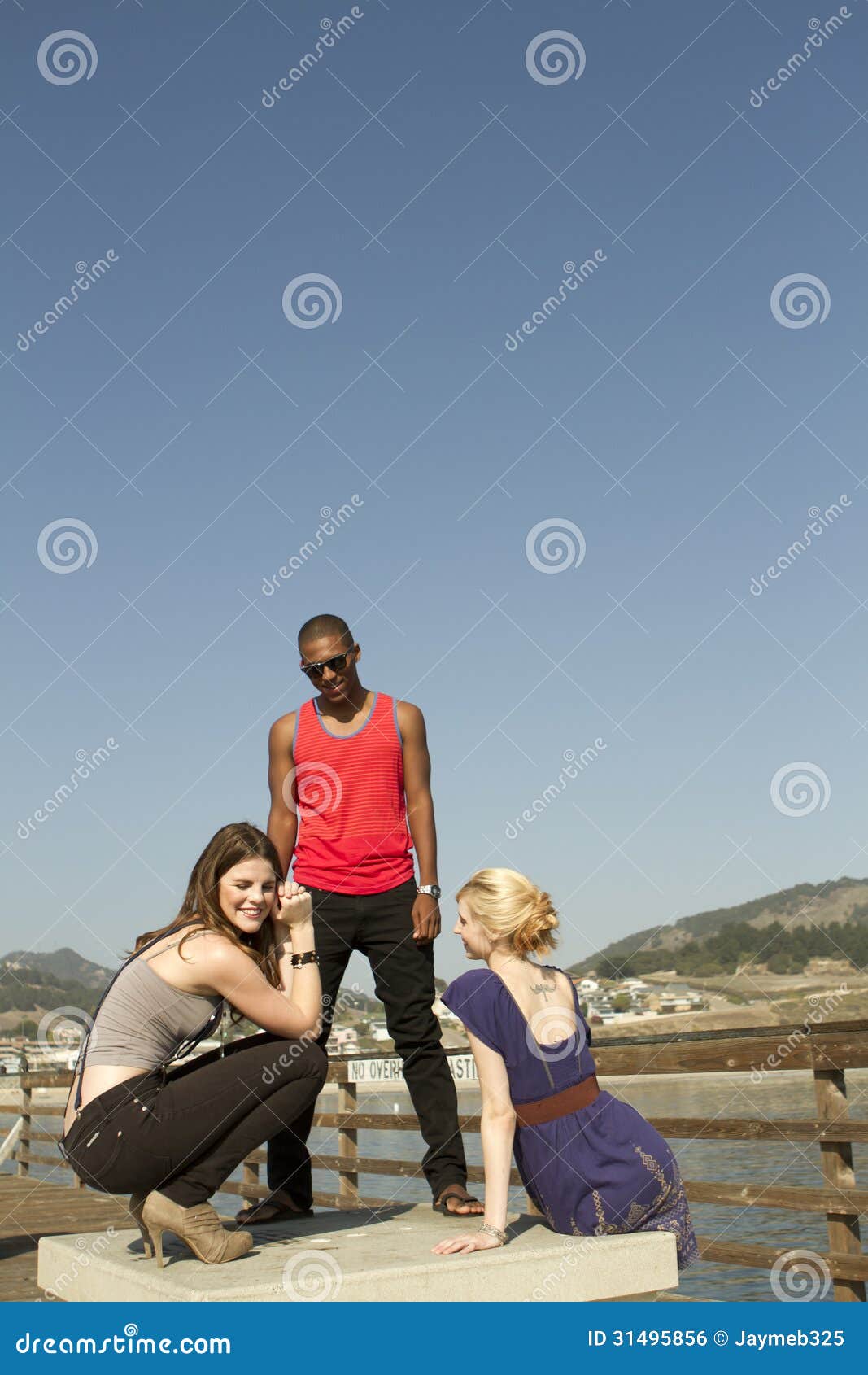 Three Friends stock photo. Image of female, mixed, playful - 31495856