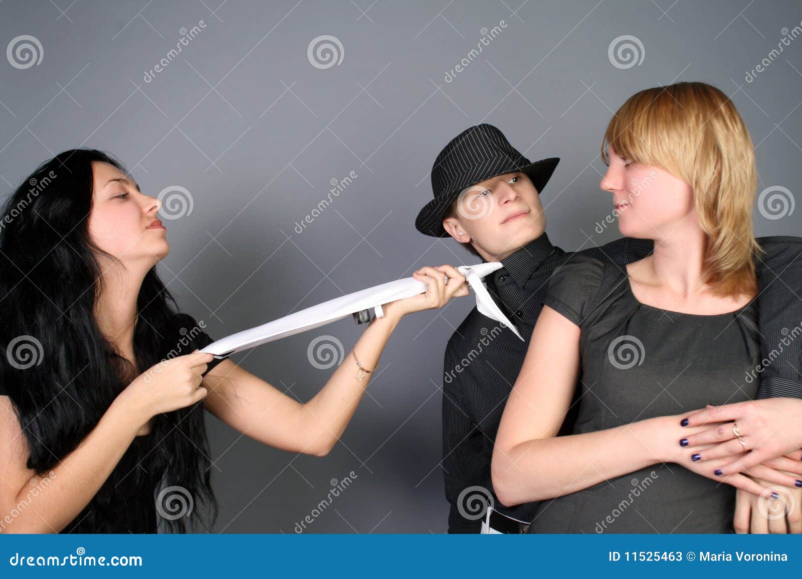 Three Friends Having Fun Together Stock Image - Image of attractive ...