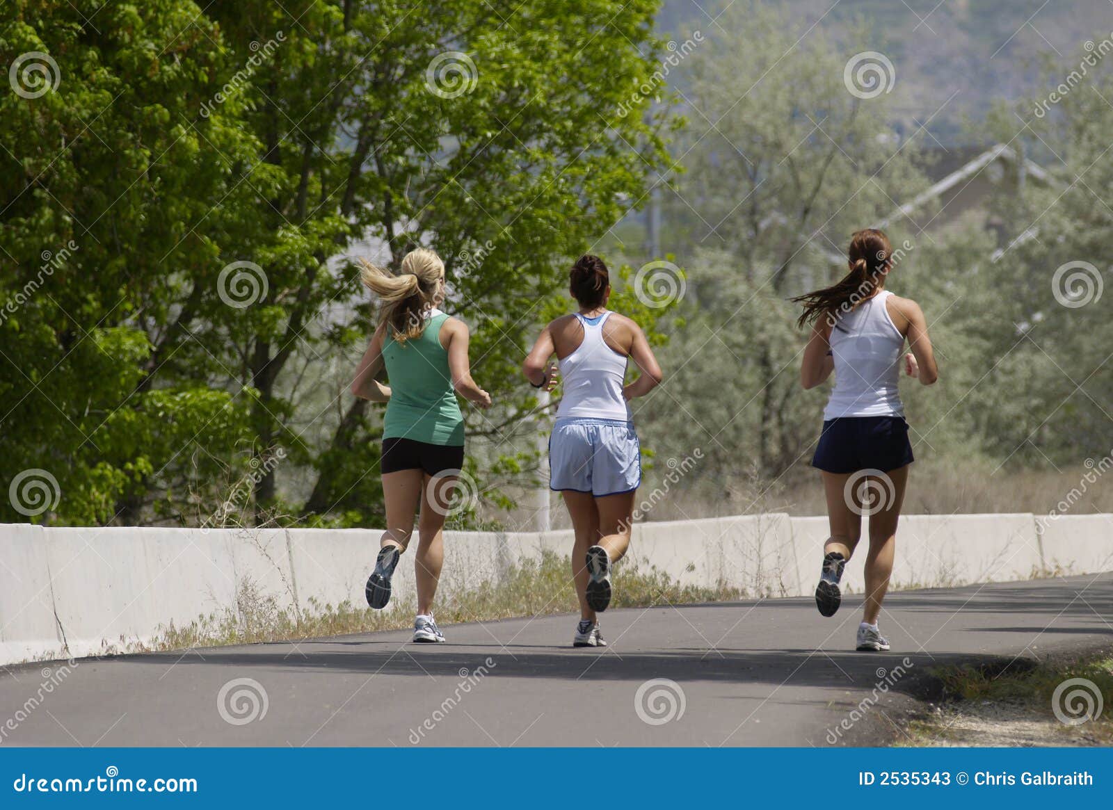Three friends jogging stock image. Image of health, exercise - 2535343