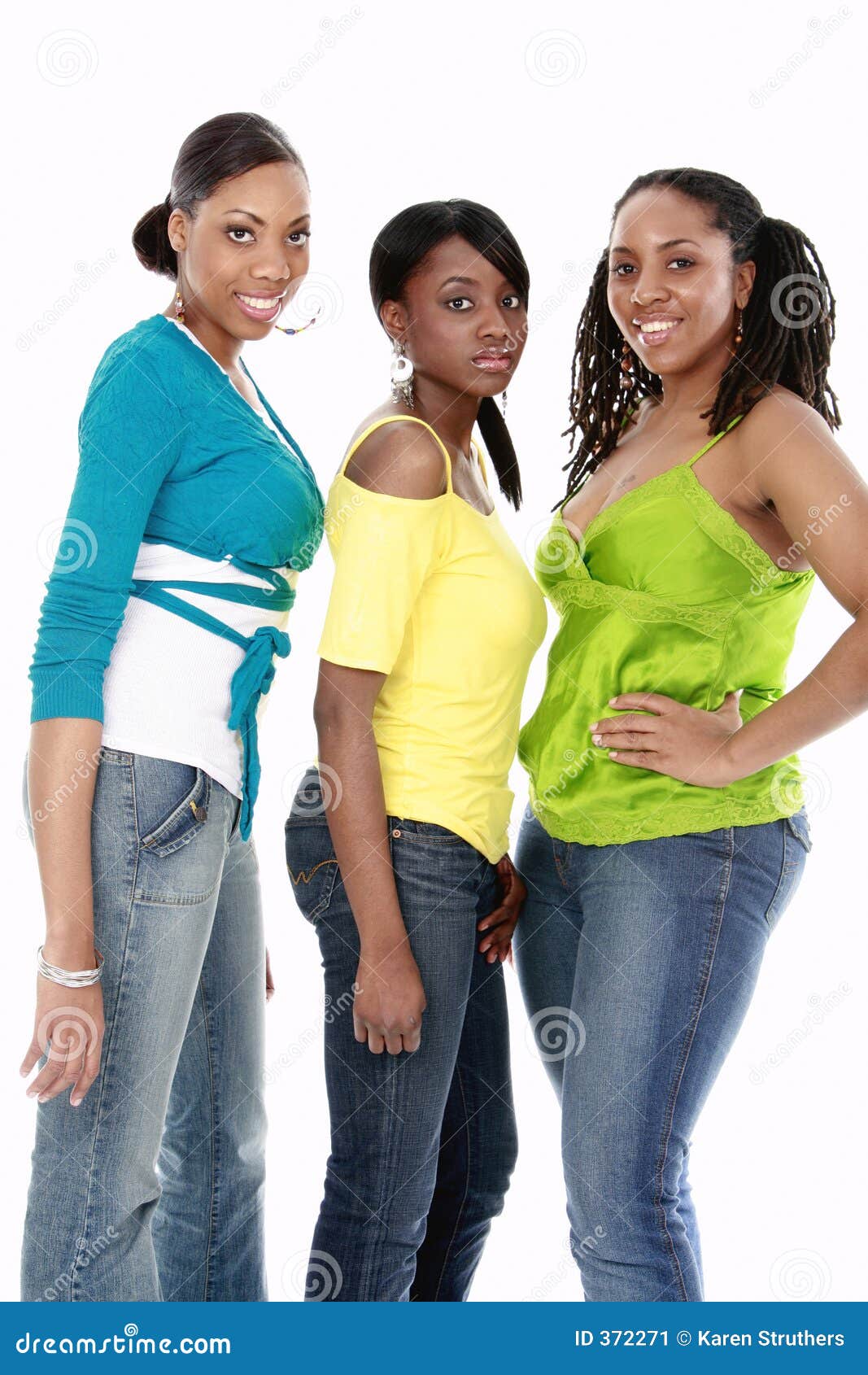 Three friends smiling stock image. Image of bright, diversity - 372271