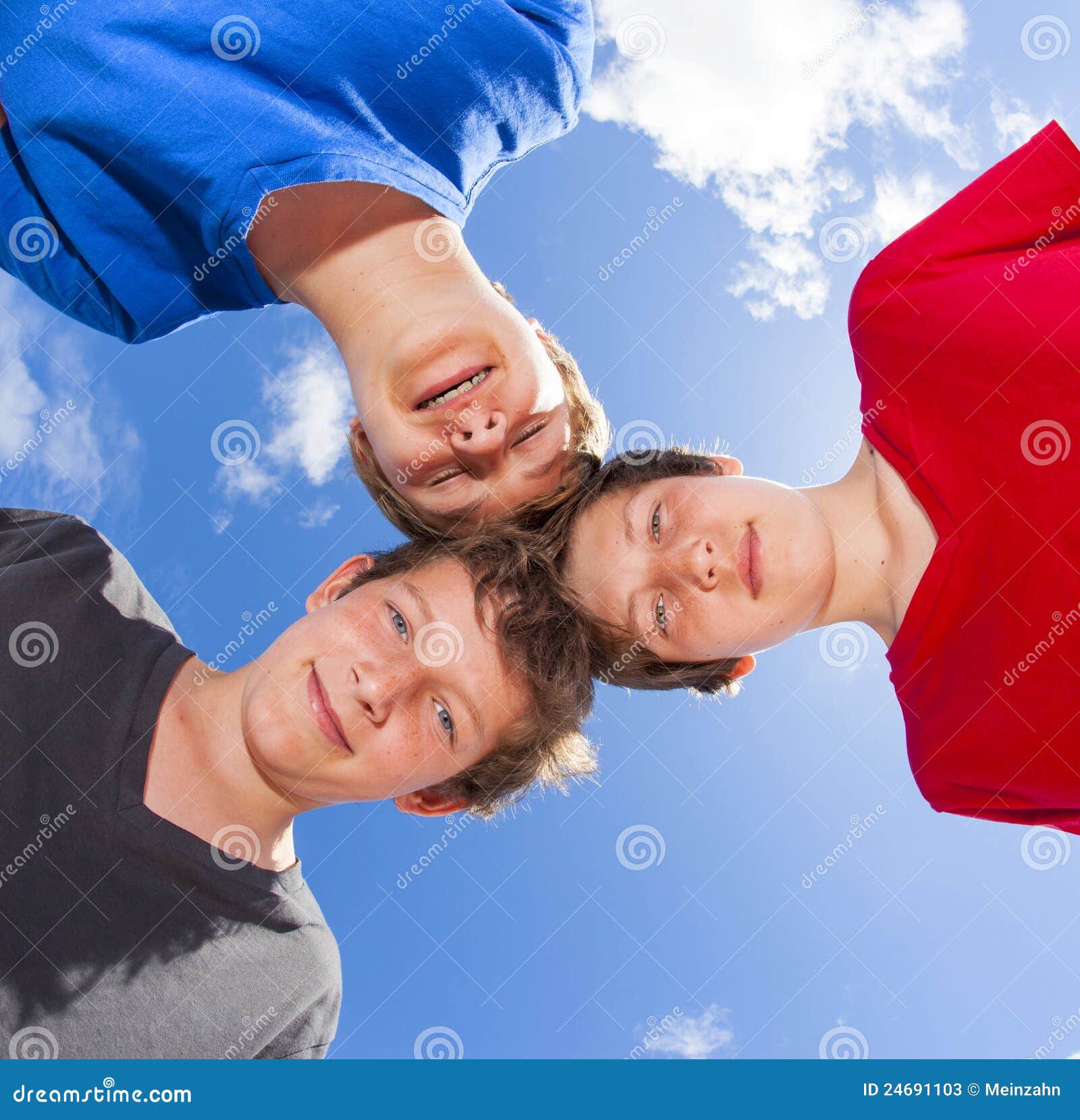Three Friends Stick Together Stock Image - Image of kids, boys: 24691103