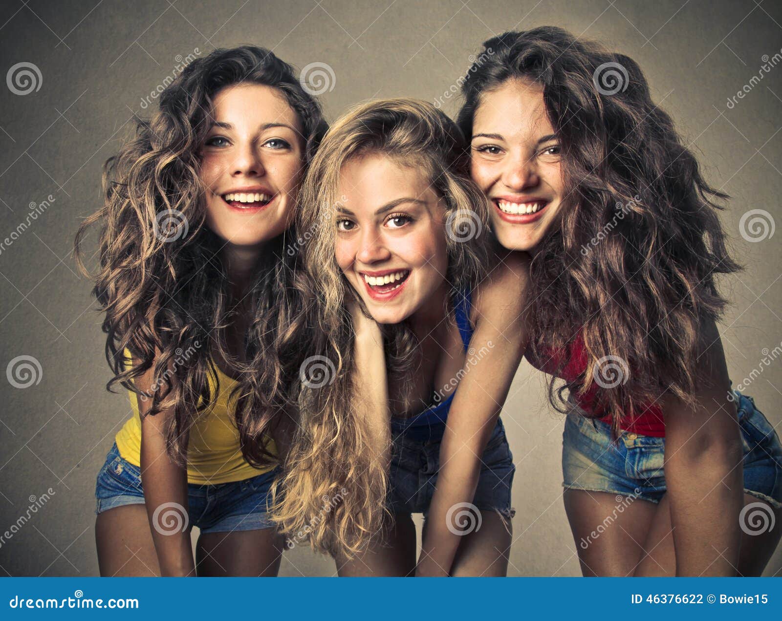Three friends together stock photo. Image of positive - 46376622