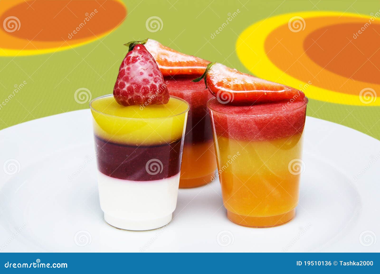 Three fruit desserts stock photo. Image of healthy, dessert - 19510136