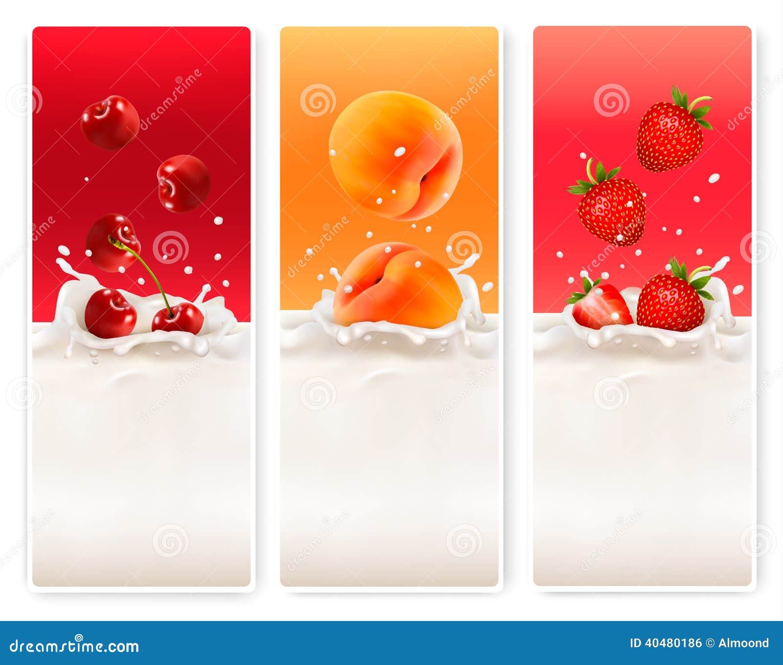 Three Fruit Design Borders Royalty-Free Stock Photography ...
