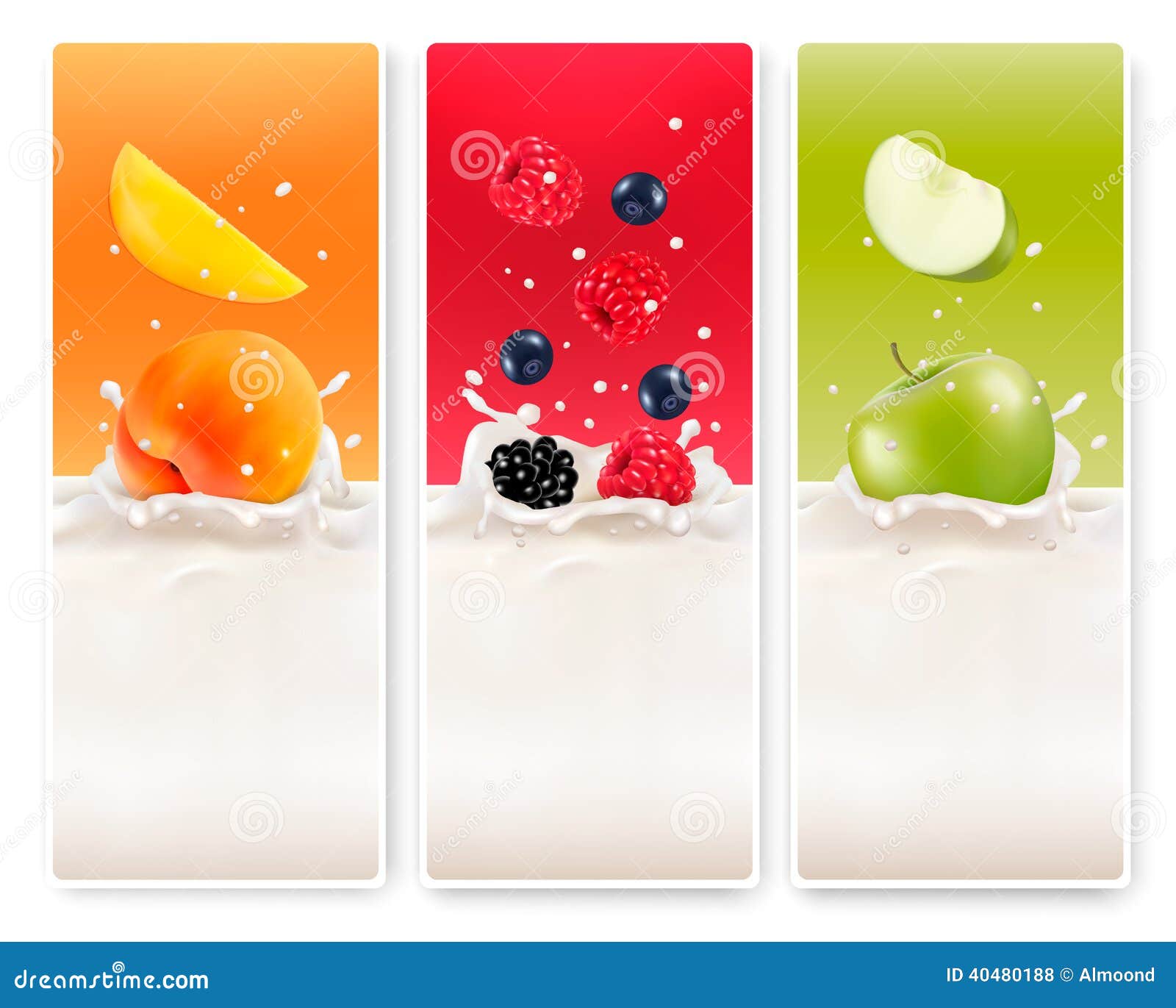 Three Fruit Design Borders Royalty-Free Stock Photography ...
