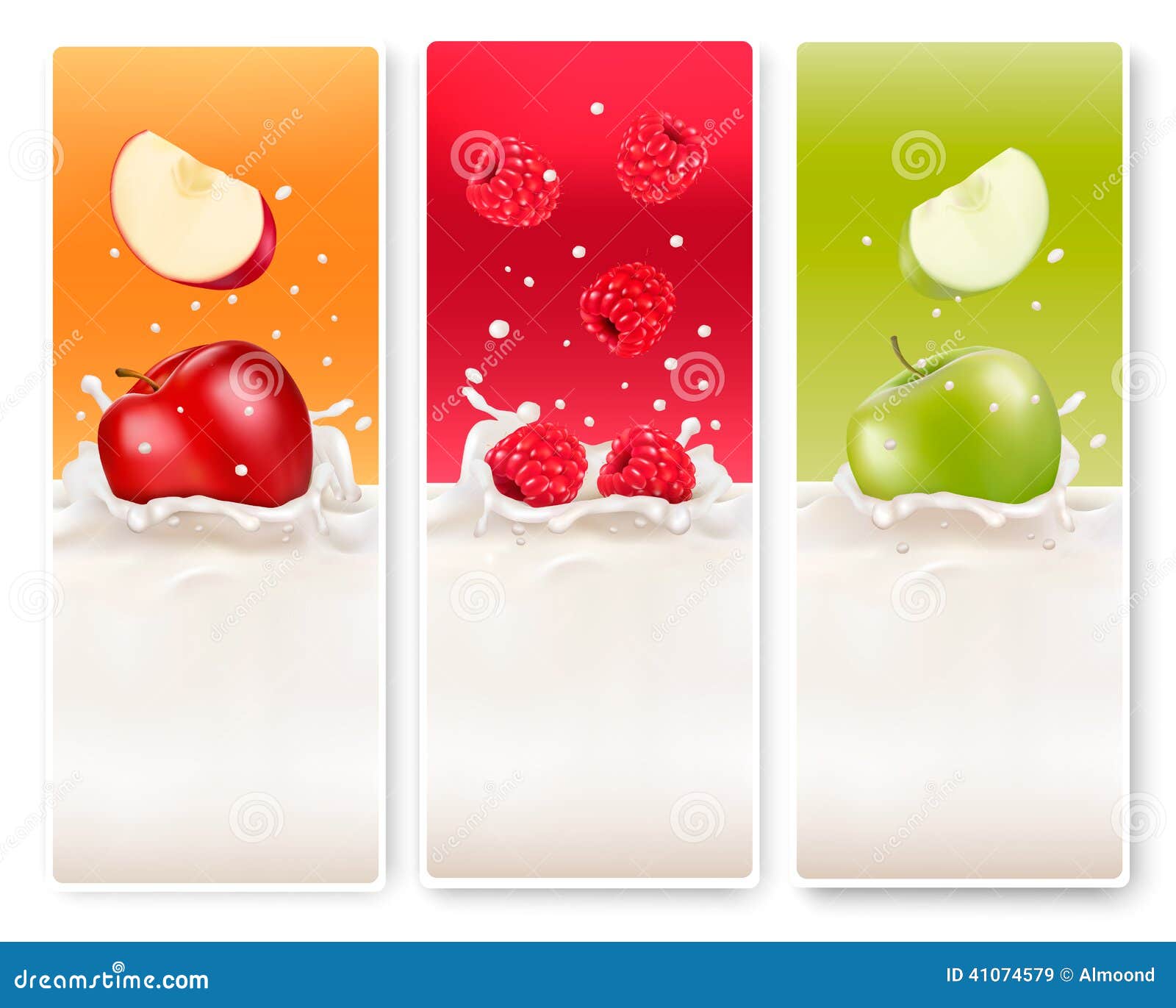 Three Fruit Design Borders Royalty-Free Stock Photography ...