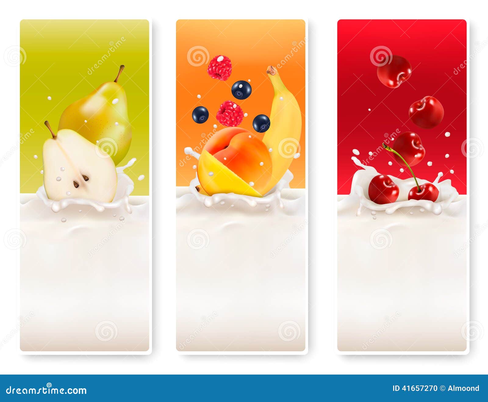 Three Fruit Design Borders Royalty-Free Stock Photography ...