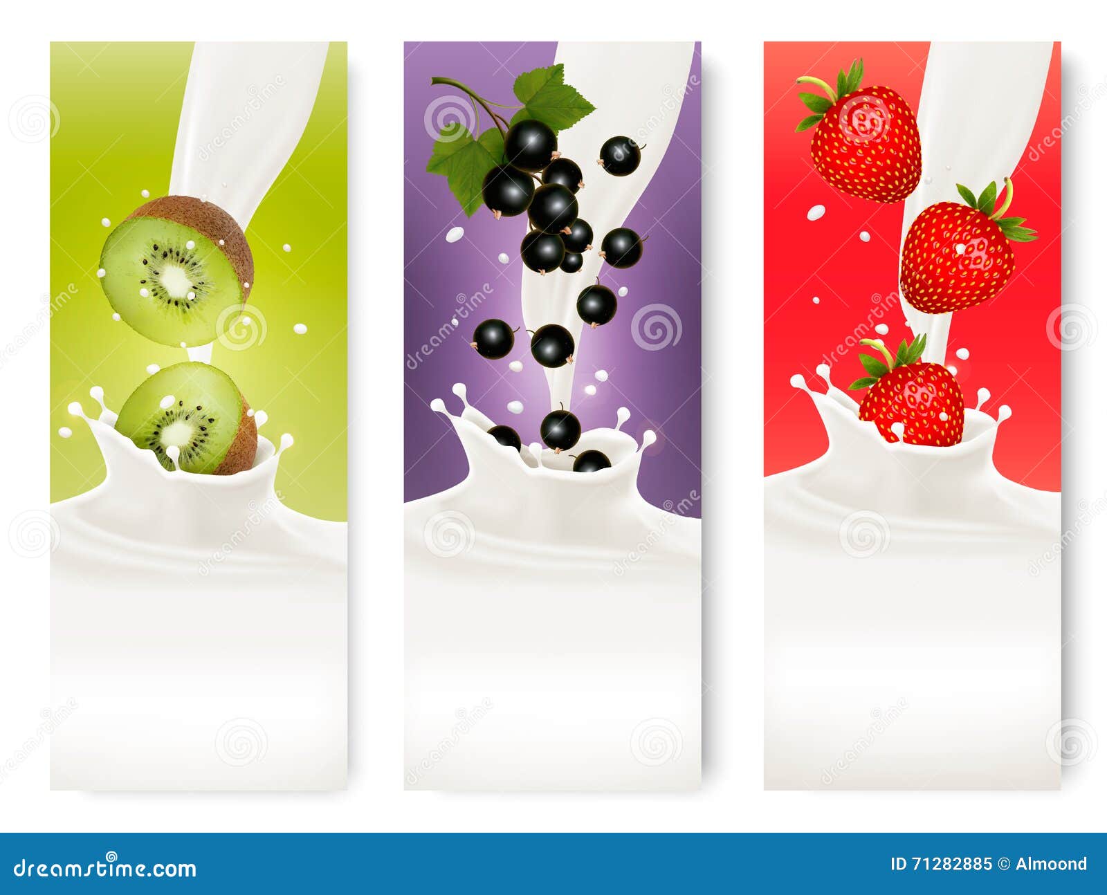 Milk Labels Splash. Cartoon Vector | CartoonDealer.com #73358907