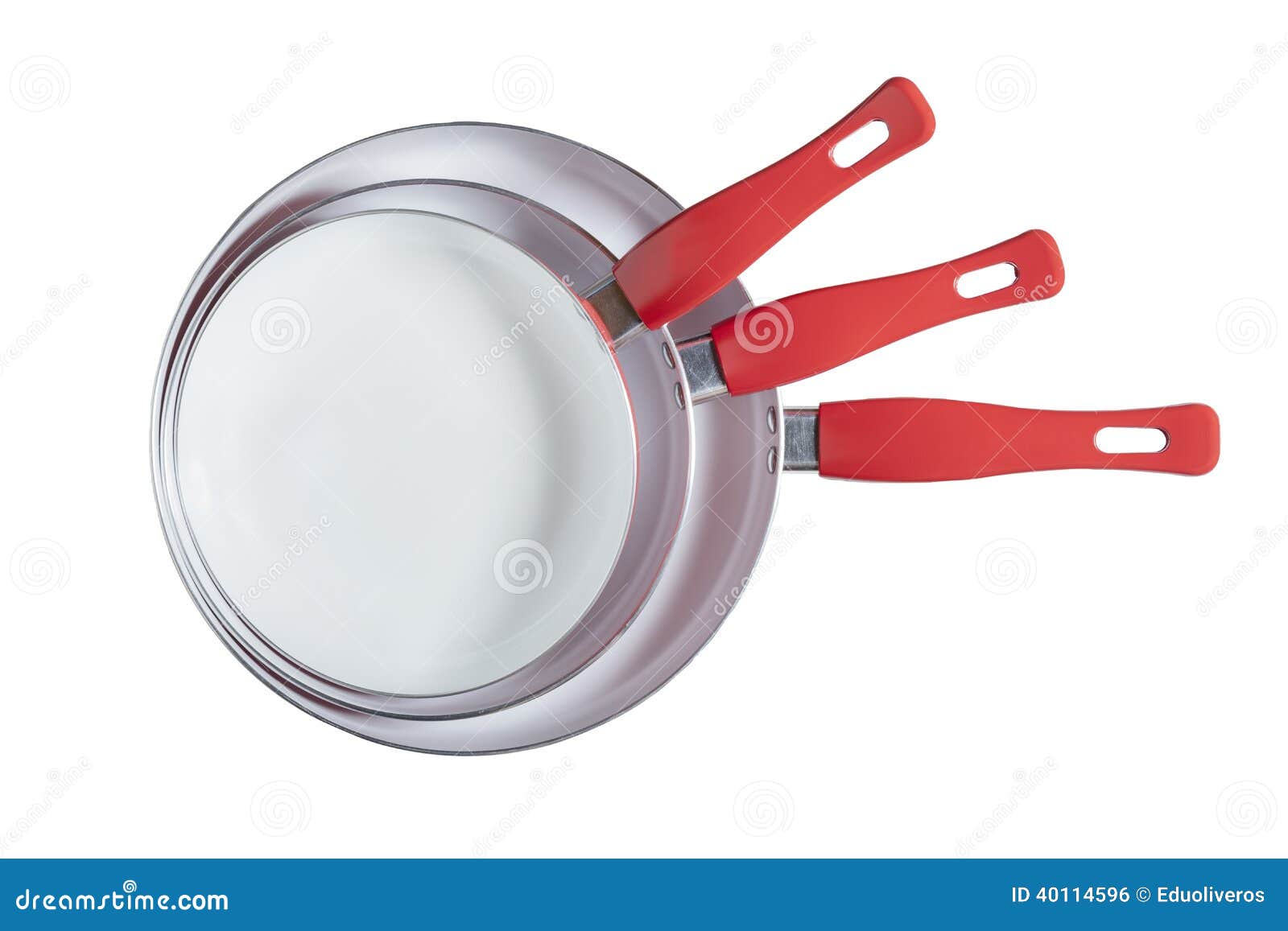 Three Frying Pan Set - Stock Image Stock Photo - Image of frying ...