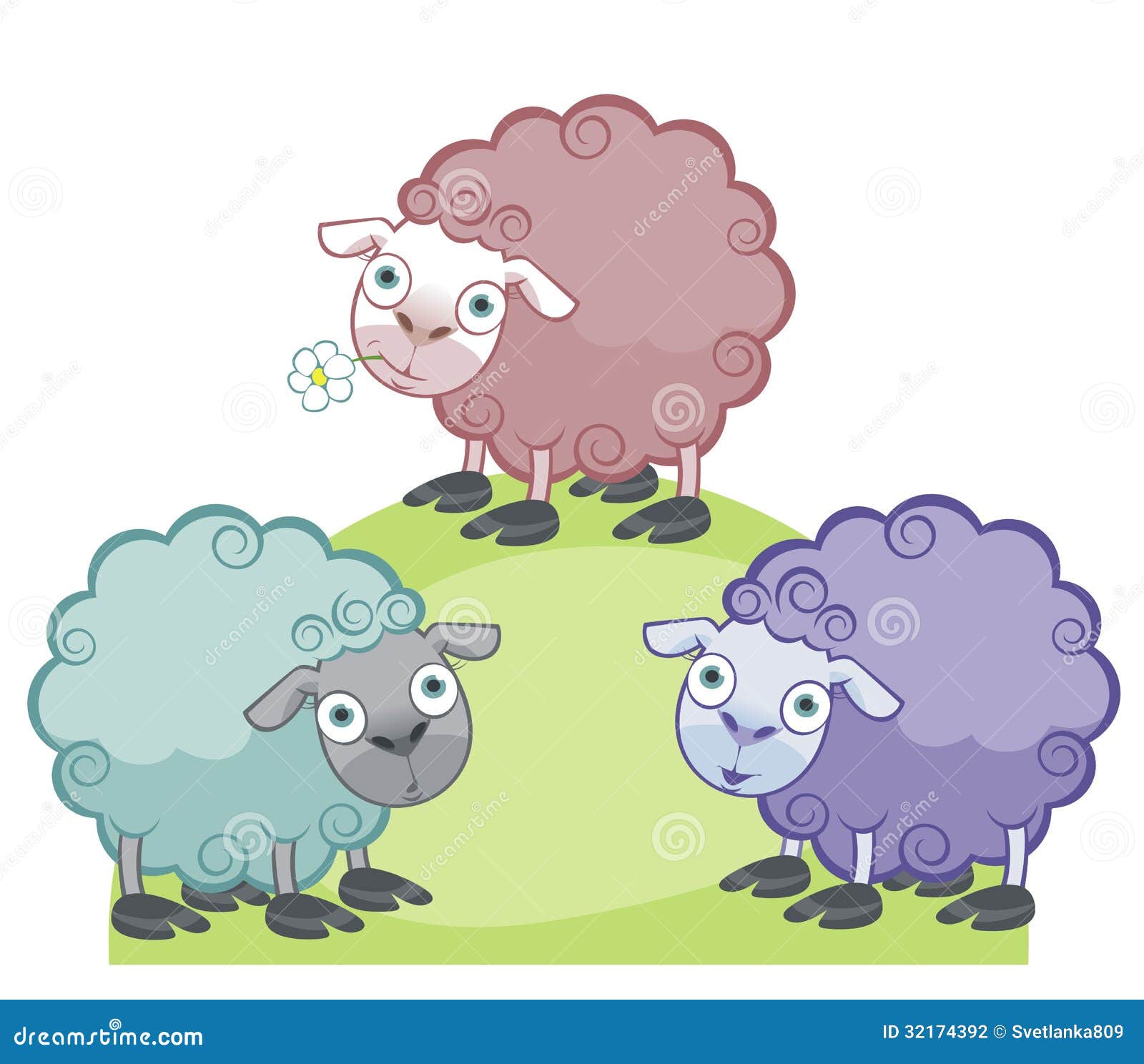 Funny Sheep Vector Illustration. Farm Animals Series | CartoonDealer ...