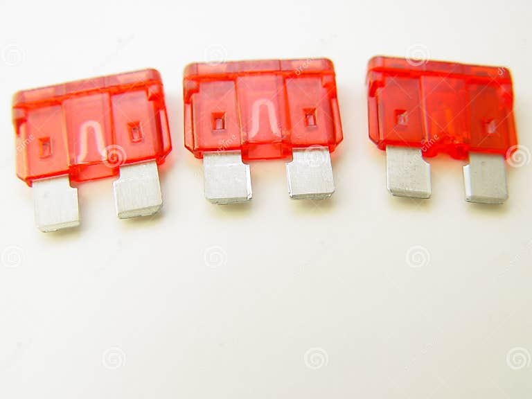 Three Fuses stock image. Image of plastic, power, auto, circuit - 30471
