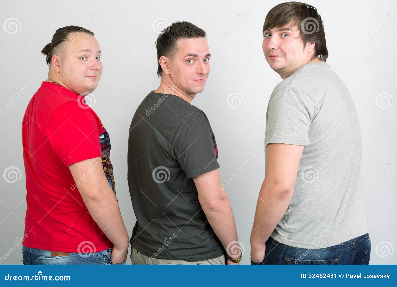 Three Gay Men Wrapped from Behind Stock Image - Image of relaxation ...