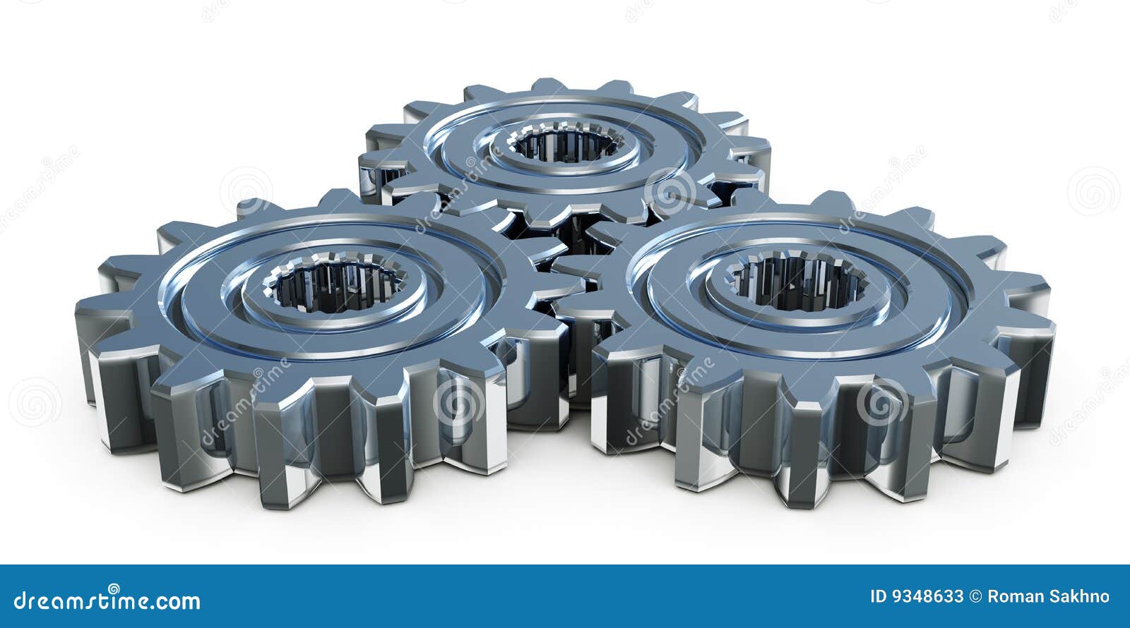 Three gear stock illustration. Illustration of engine - 9348633