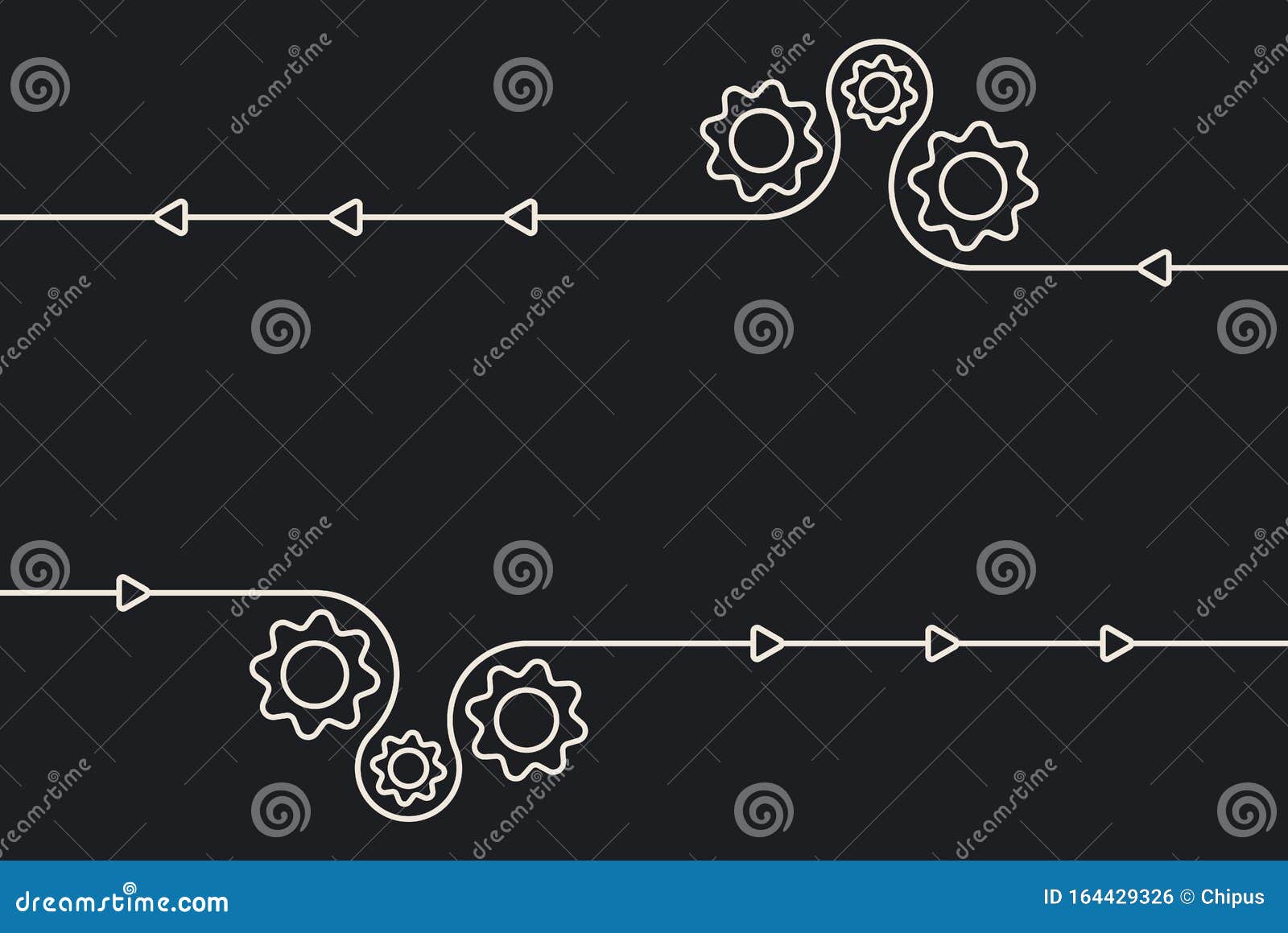 Three Gear Cog, Cogwheels Demonstrate Business Process Stock Vector ...