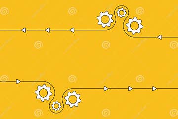 Three Gear Cog, Cogwheels Demonstrate Business Process Stock Vector ...