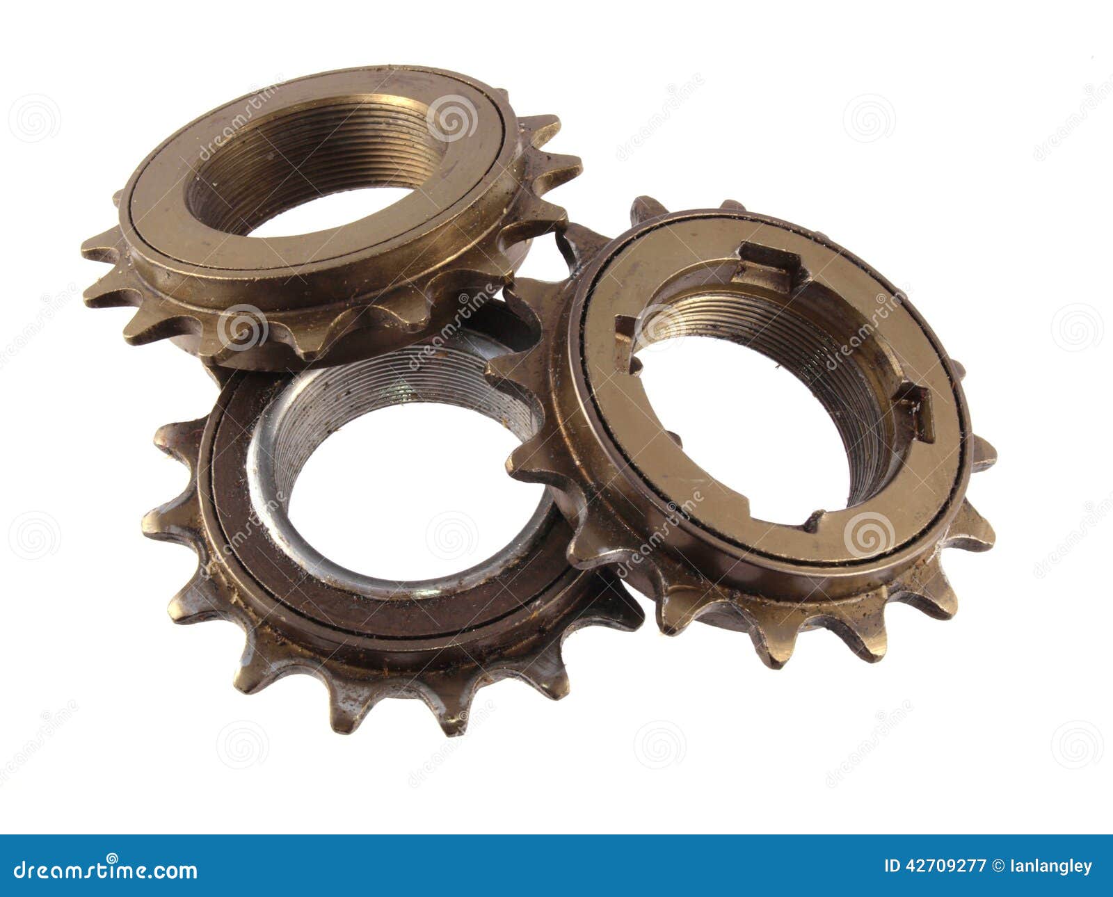 Three Gear Wheels and Cogs. Stock Image - Image of machine ...